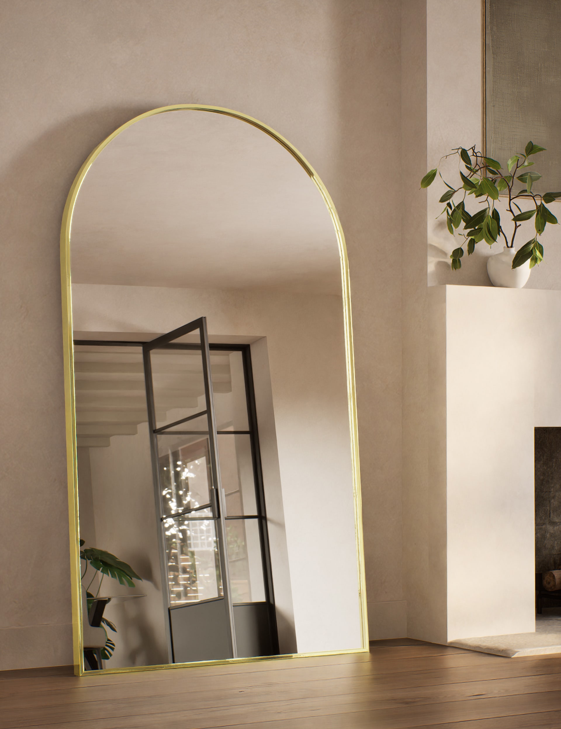Metal Arch Free Standing Mirror | M&S Collection | M&S
