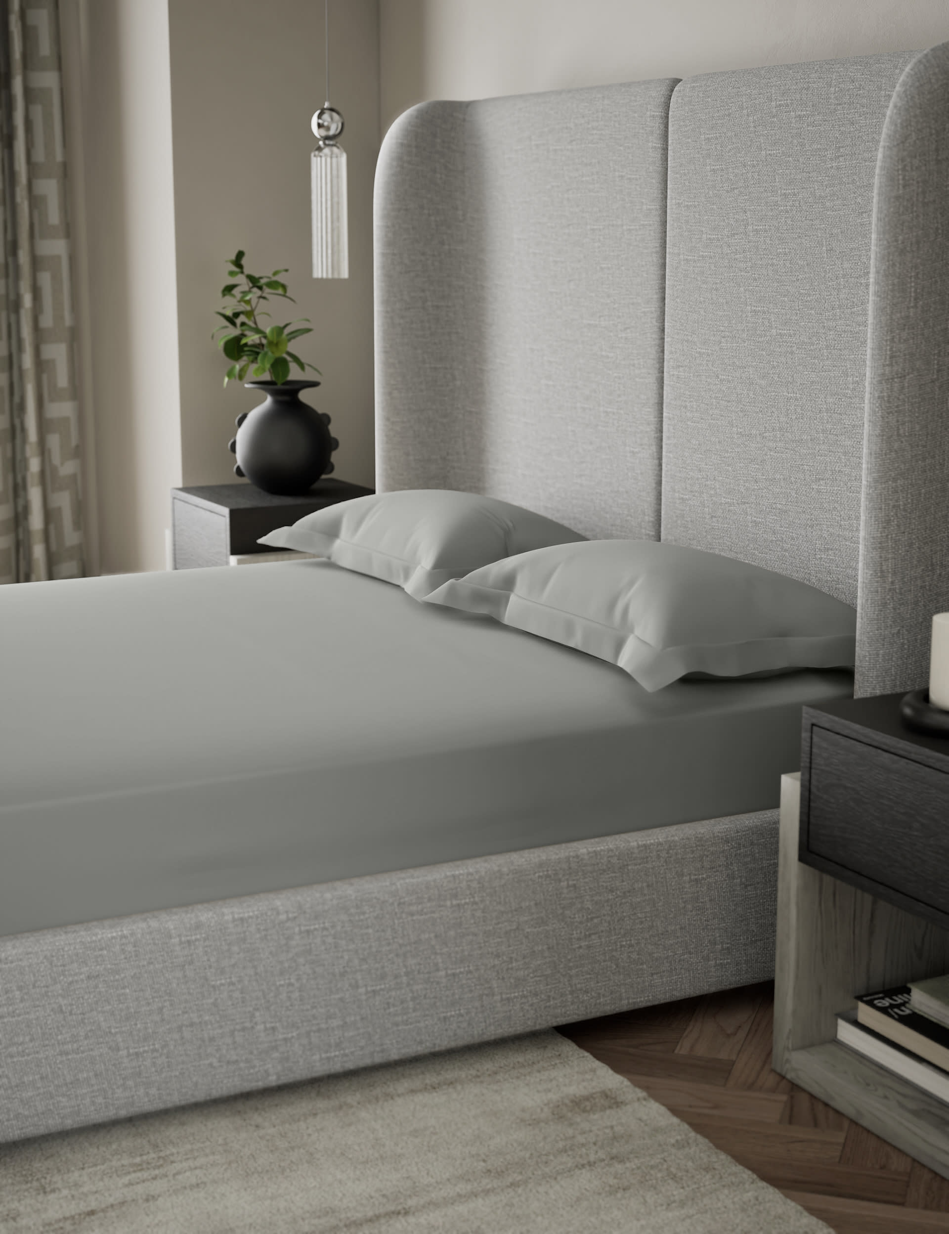500 Thread Count Deep Fitted Sheet | M&S X Kelly Hoppen | M&S