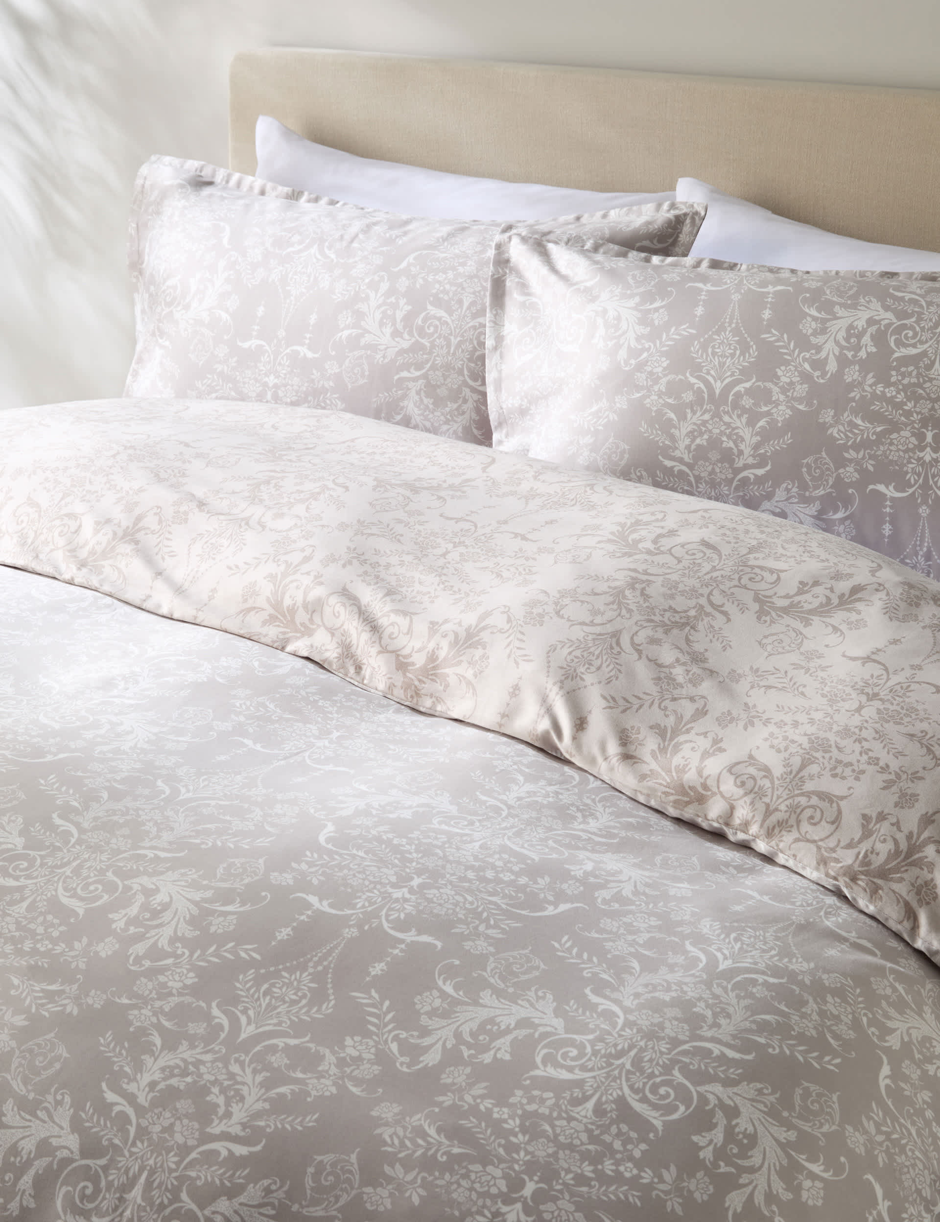 Aida-Alouette Damask Sateen Bedding Set | M&S Collection | M&S