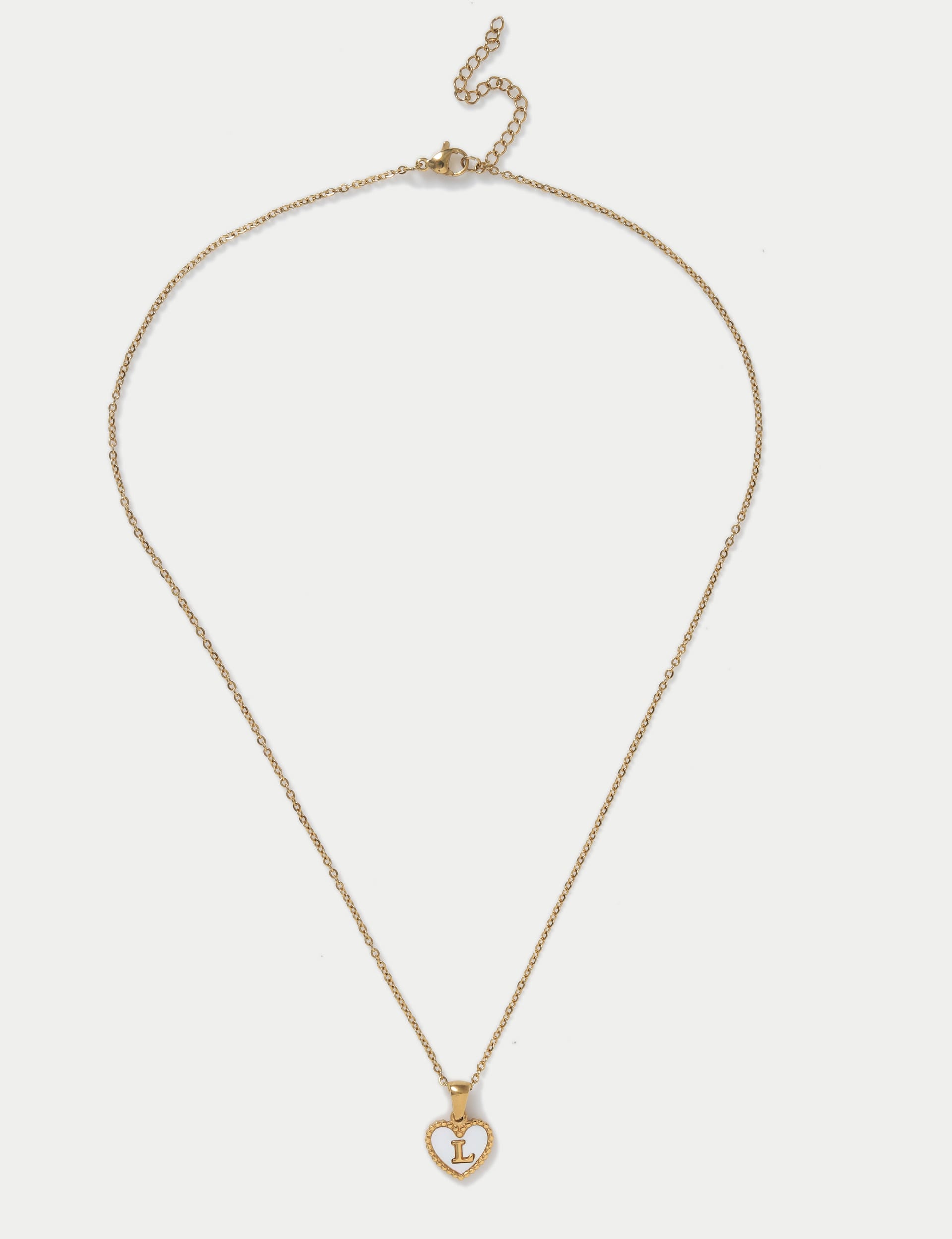 Waterproof Initial Heart Necklace L | Autograph | M&S
