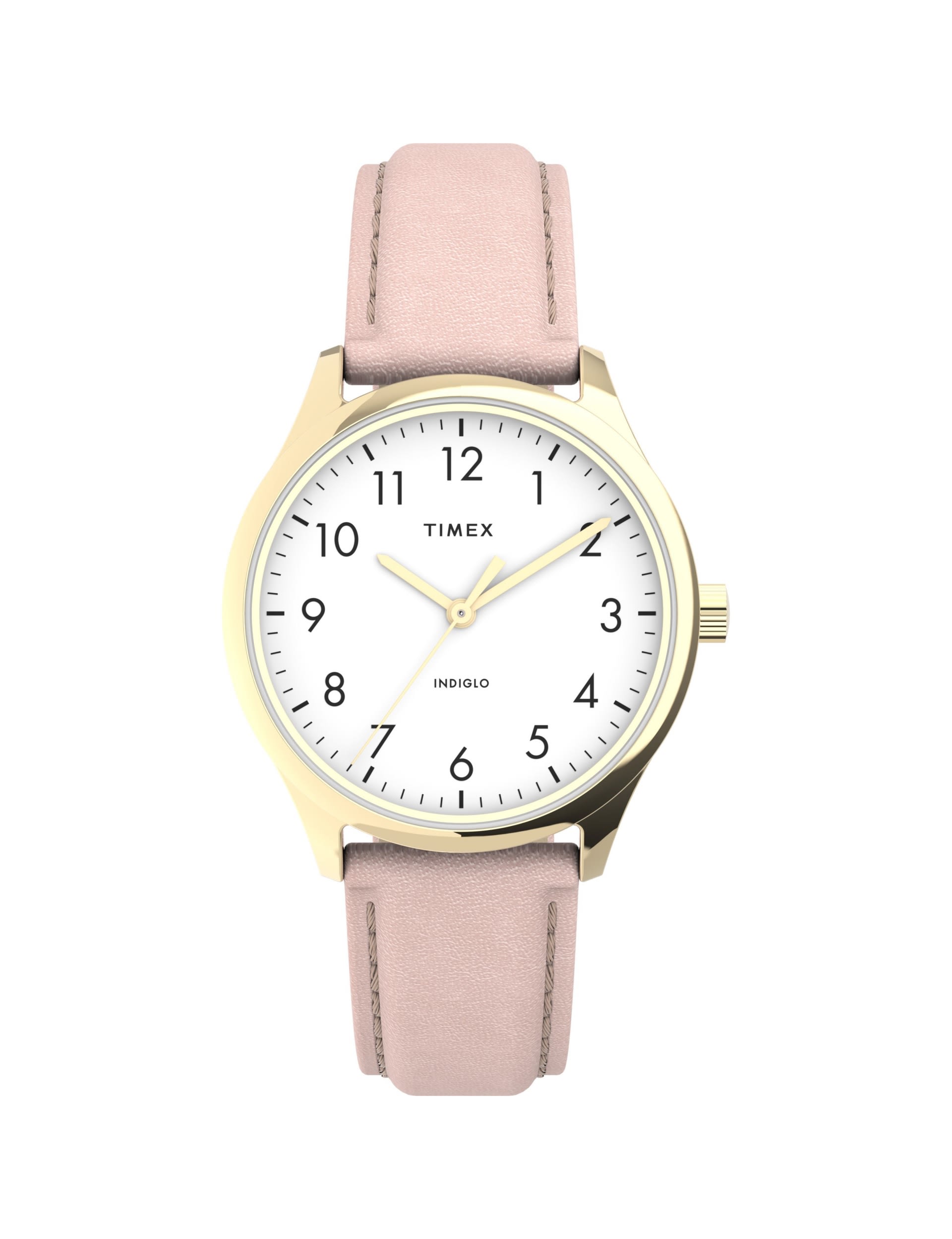Timex Modern Easy Reader Pink Leather Watch | Timex | M&S