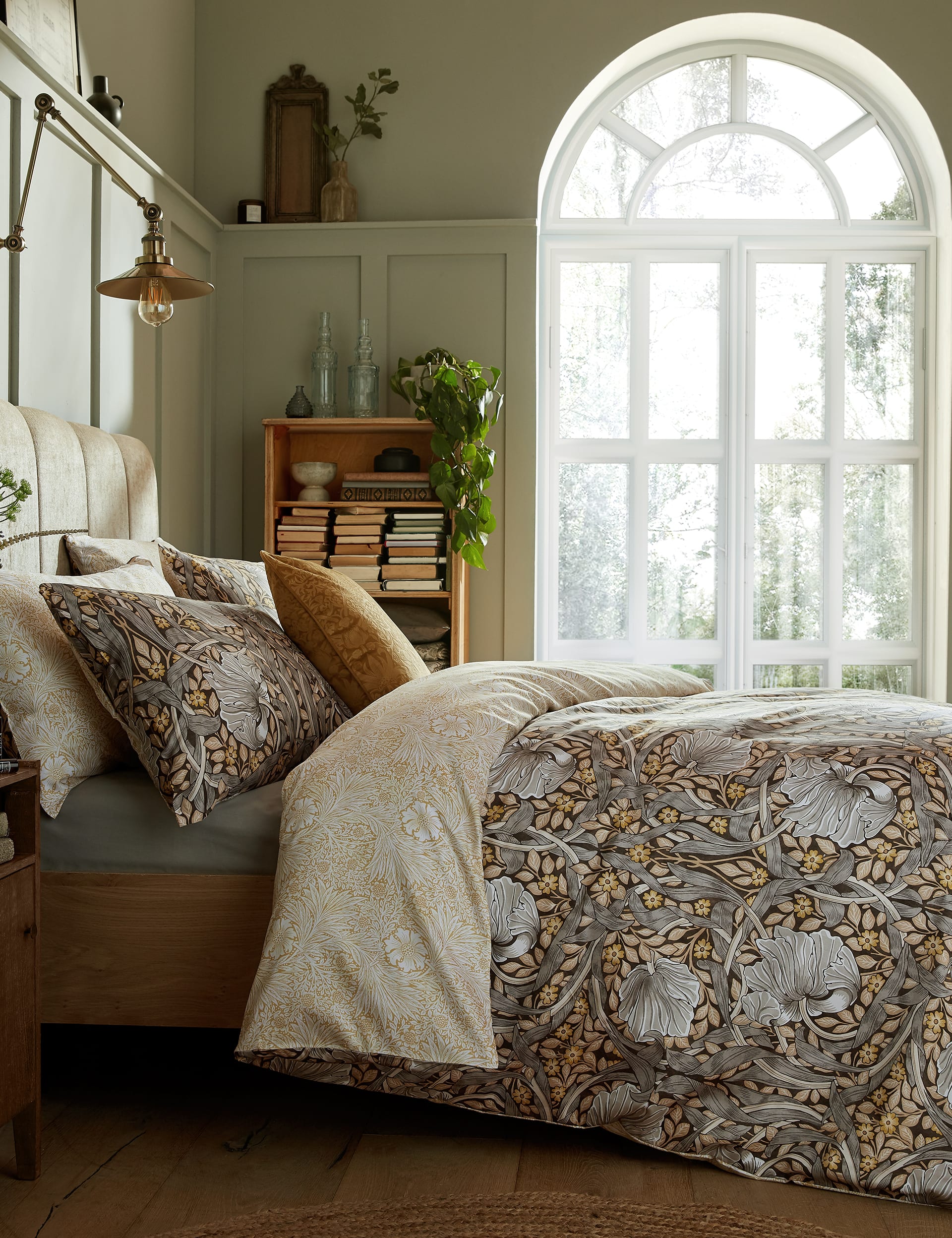 Pure Cotton Pimpernel Reversible Bedding Set | William Morris At Home | M&S
