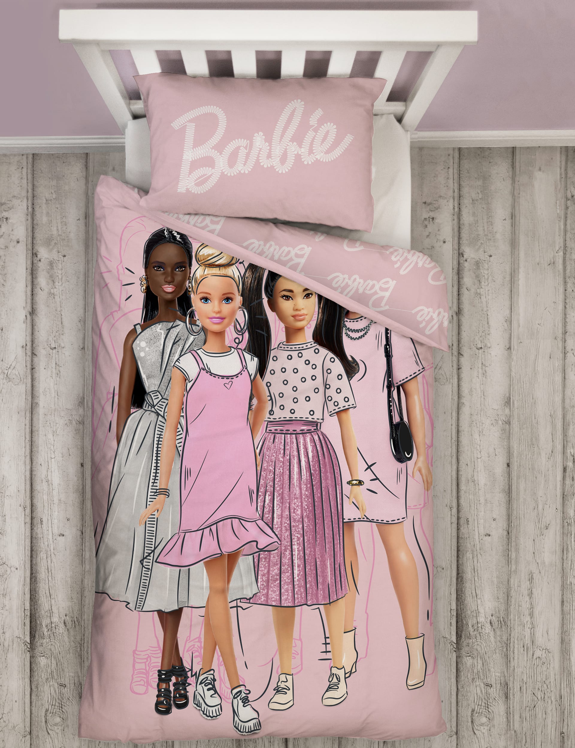 Barbie™ Figures Single Bedding Set | M&S