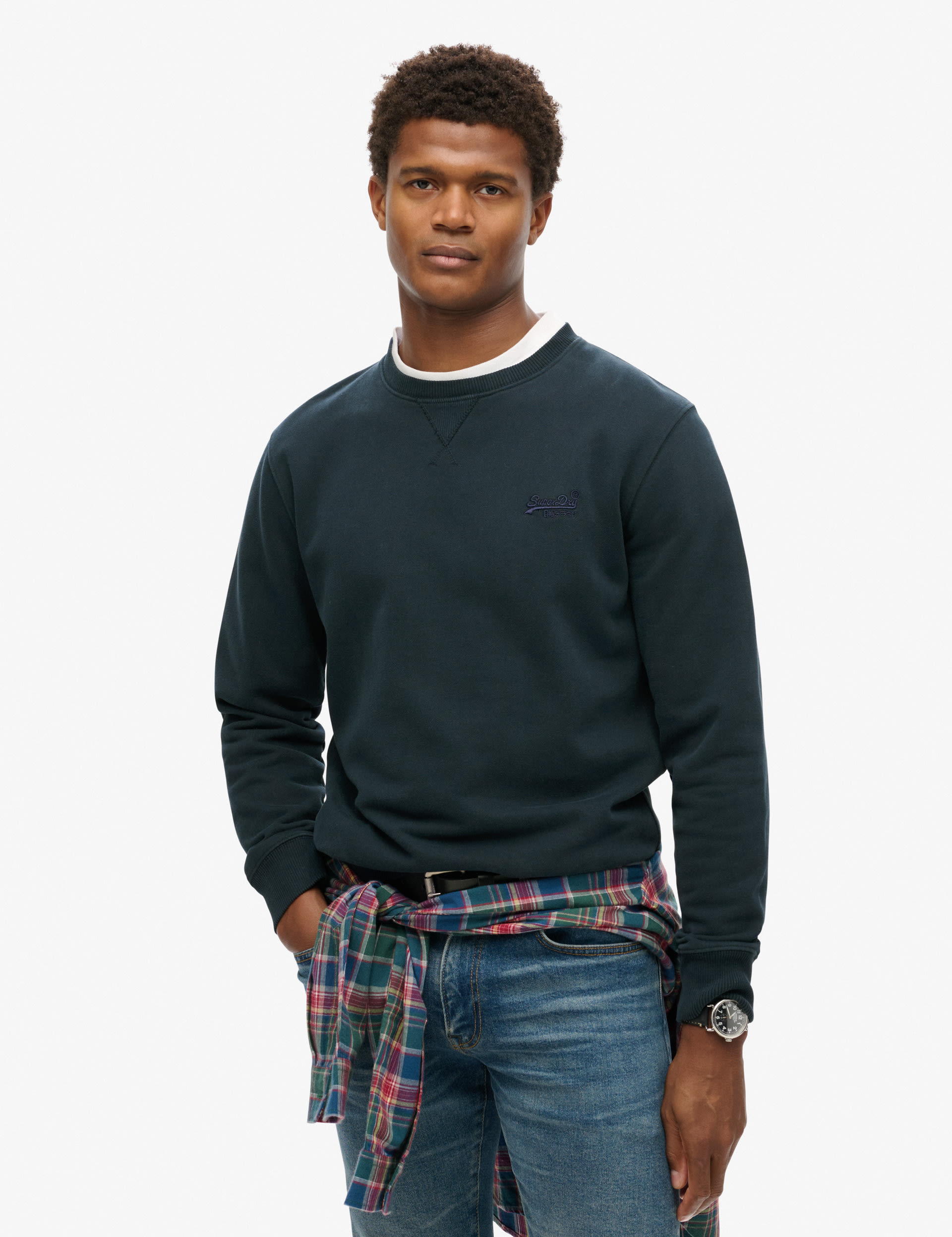 Cotton Rich Ribbed Sweatshirt | Superdry | M&S