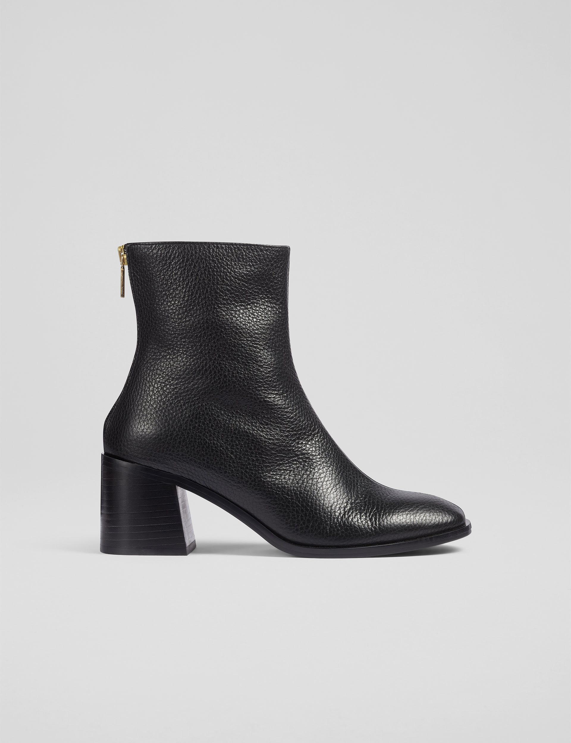 Leather Block Heel Square Toe Ankle Boots | LK BENNETT | M&S