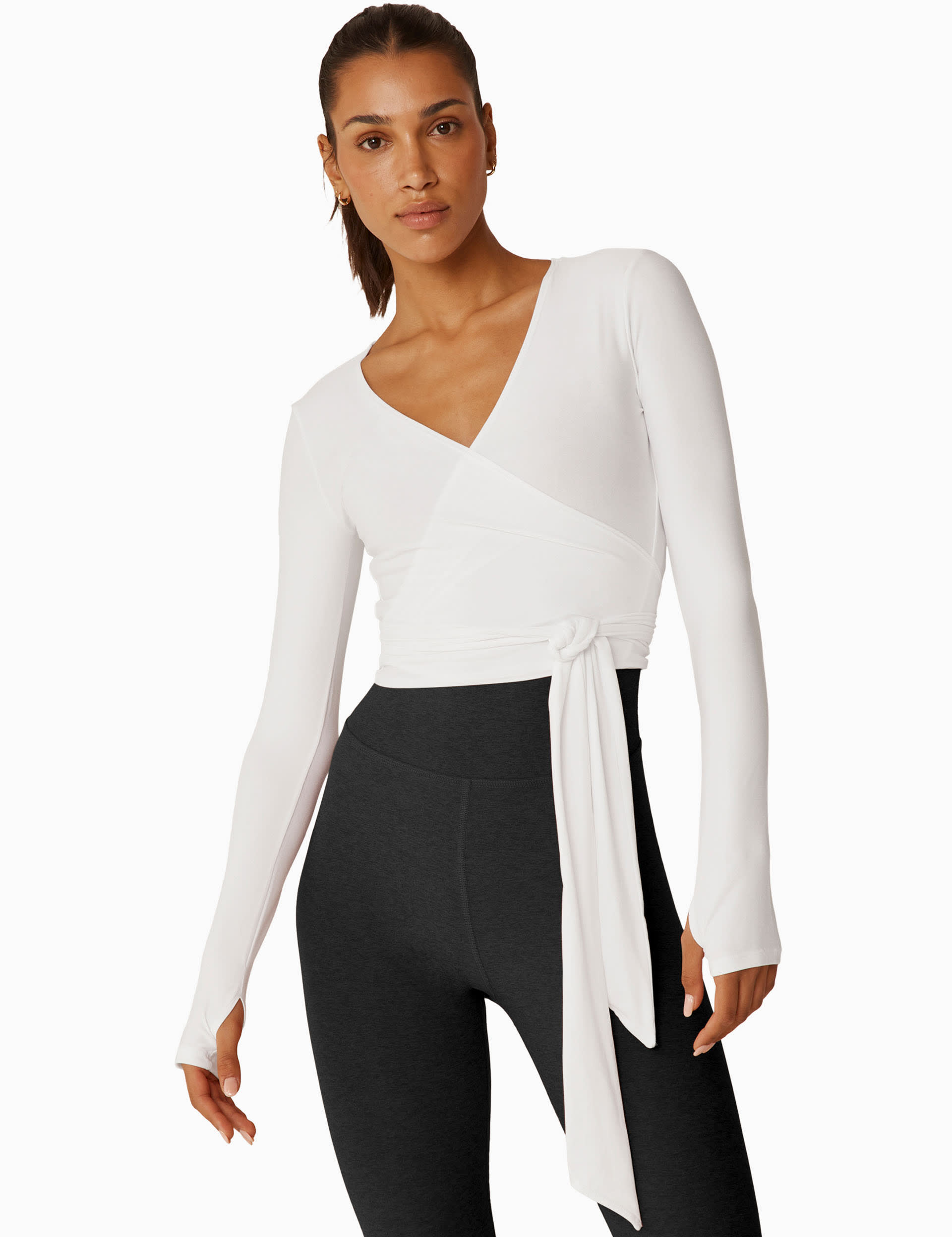 Featherweight Waist No Time Wrap Front Top | Beyond Yoga | M&S