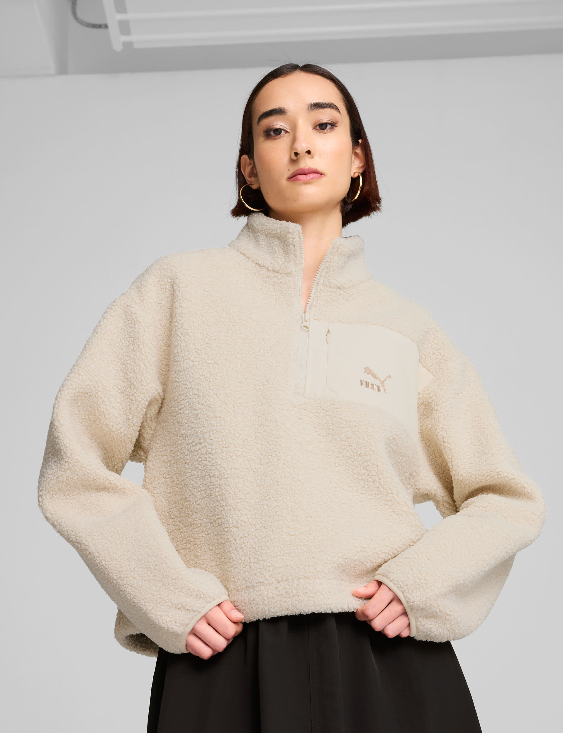Classics Winterized Fleece Half Zip Sweatshirt | Puma | M&S