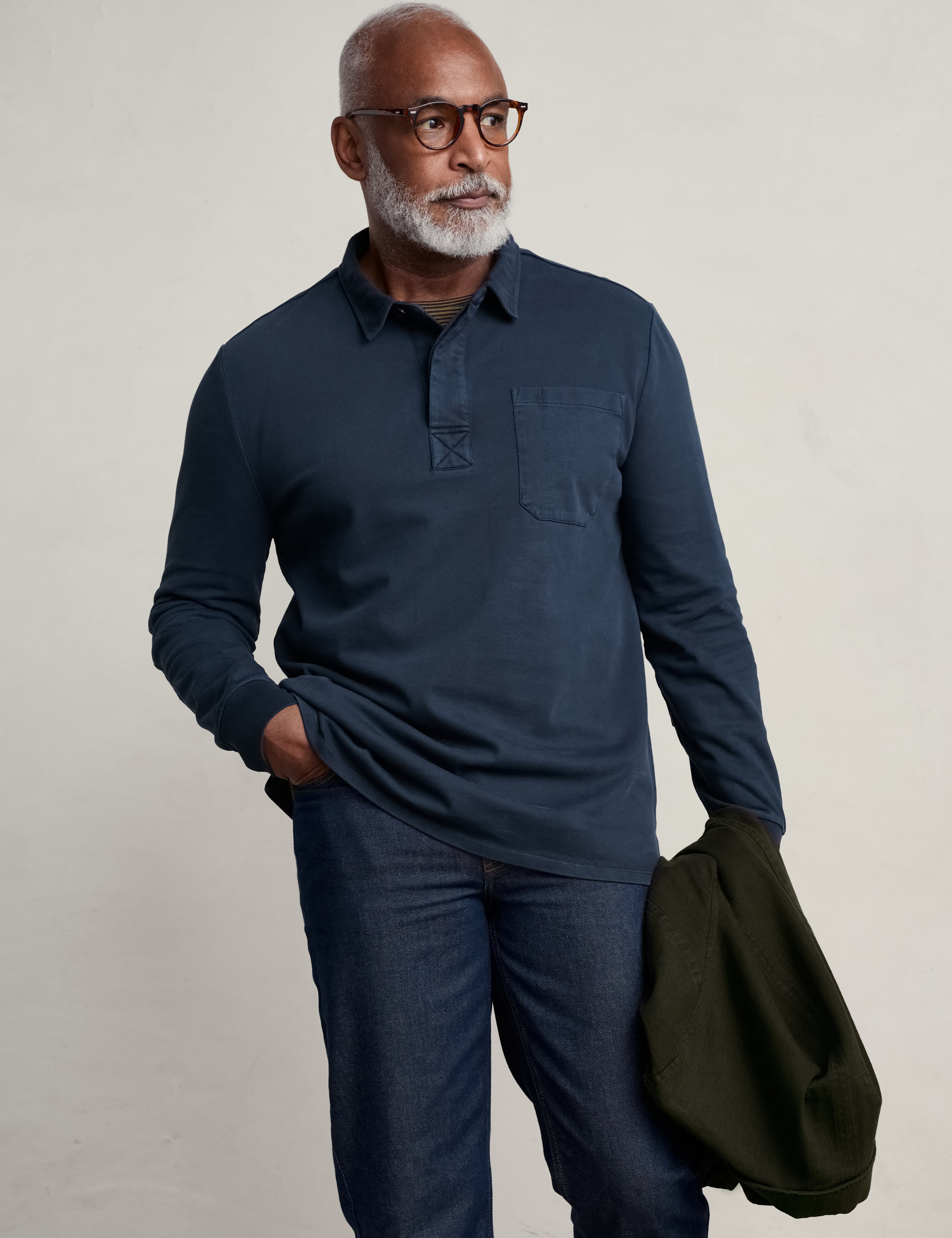 Organic Cotton Long Sleeve Rugby Top | Seasalt Cornwall | M&S