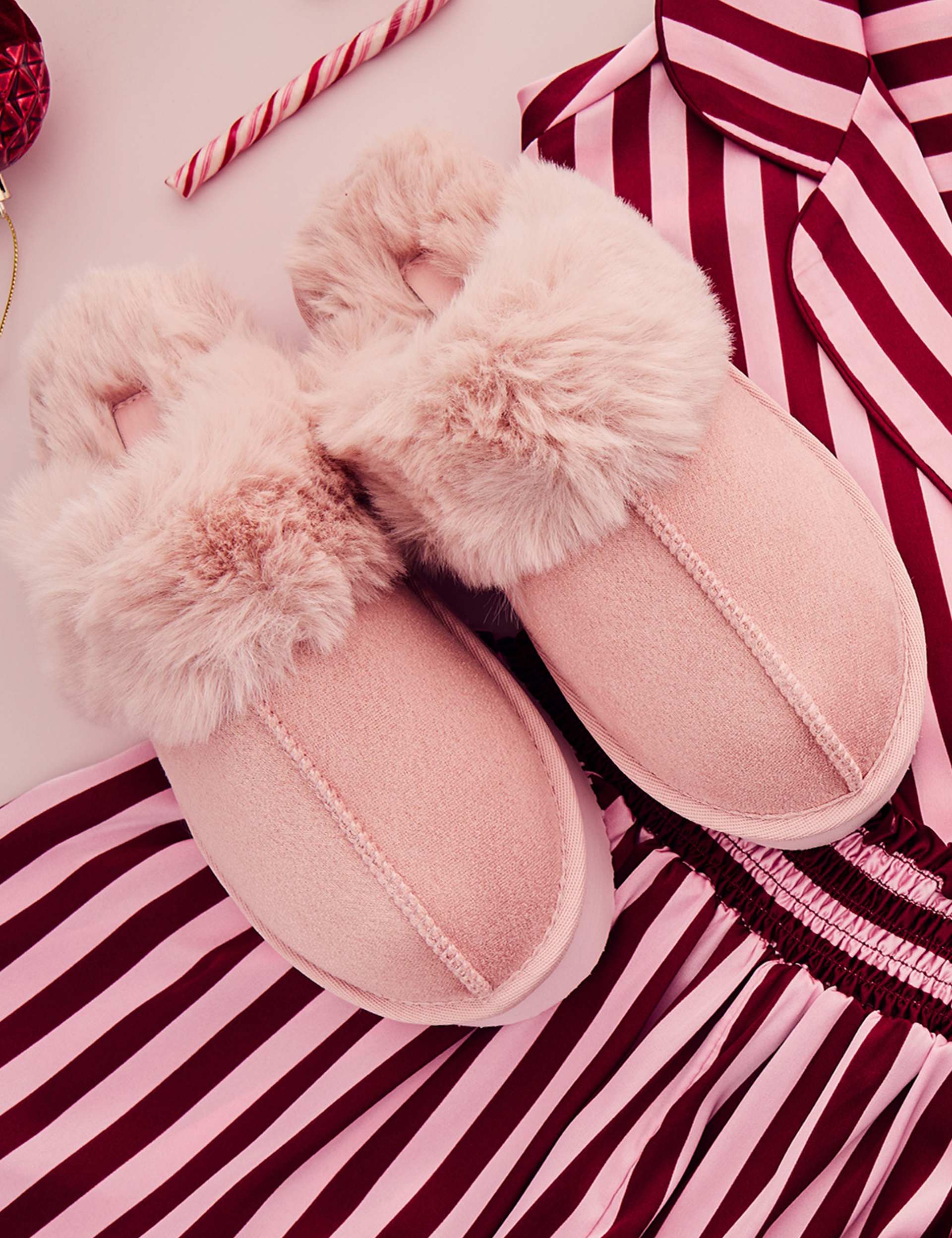 Faux Fur Lined Platform Mule Slippers | Boux Avenue | M&S