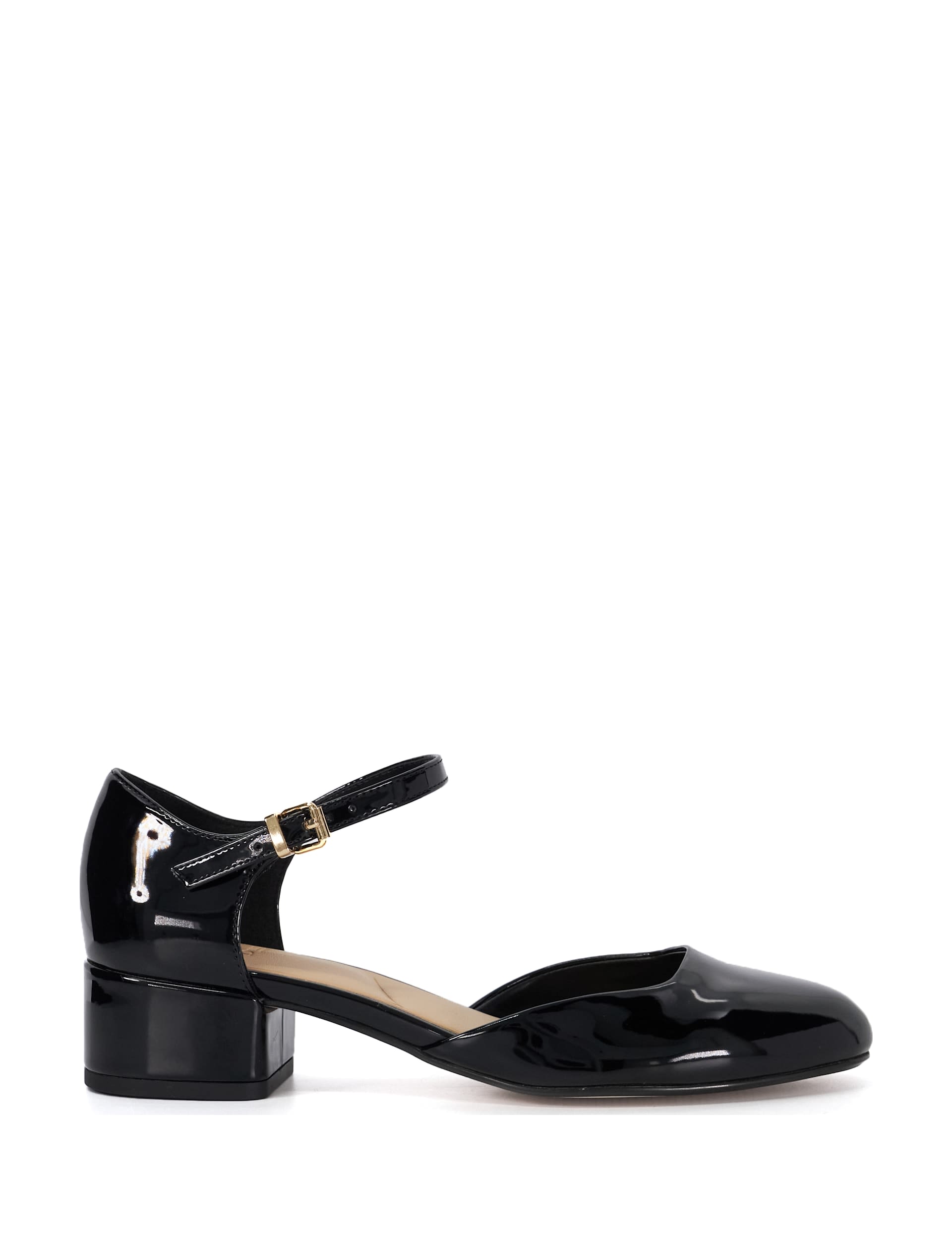 Buckle Block Heel Court Shoes | Dune London | M&S
