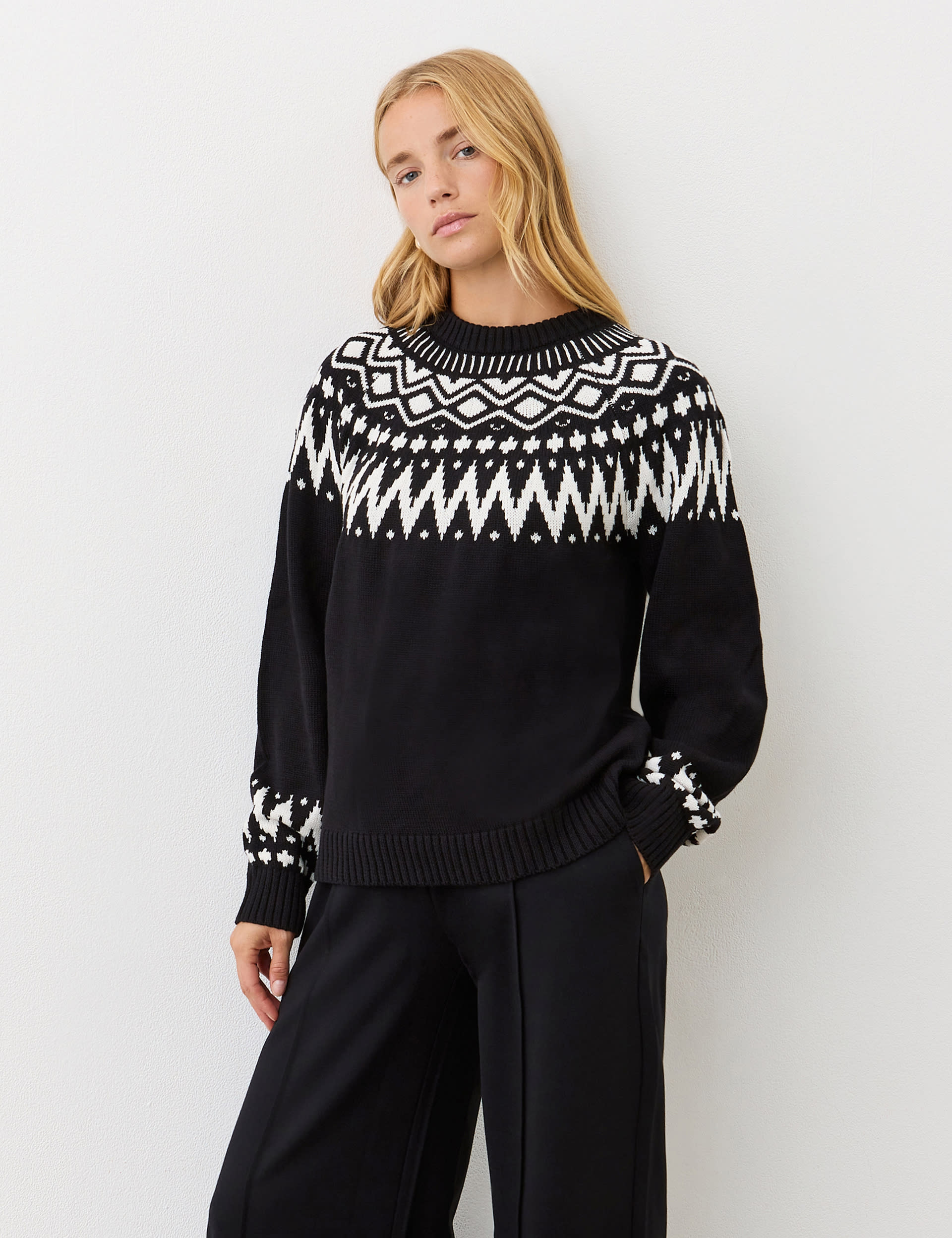 Cotton Blend Patterned Jumper | Finery London | M&S