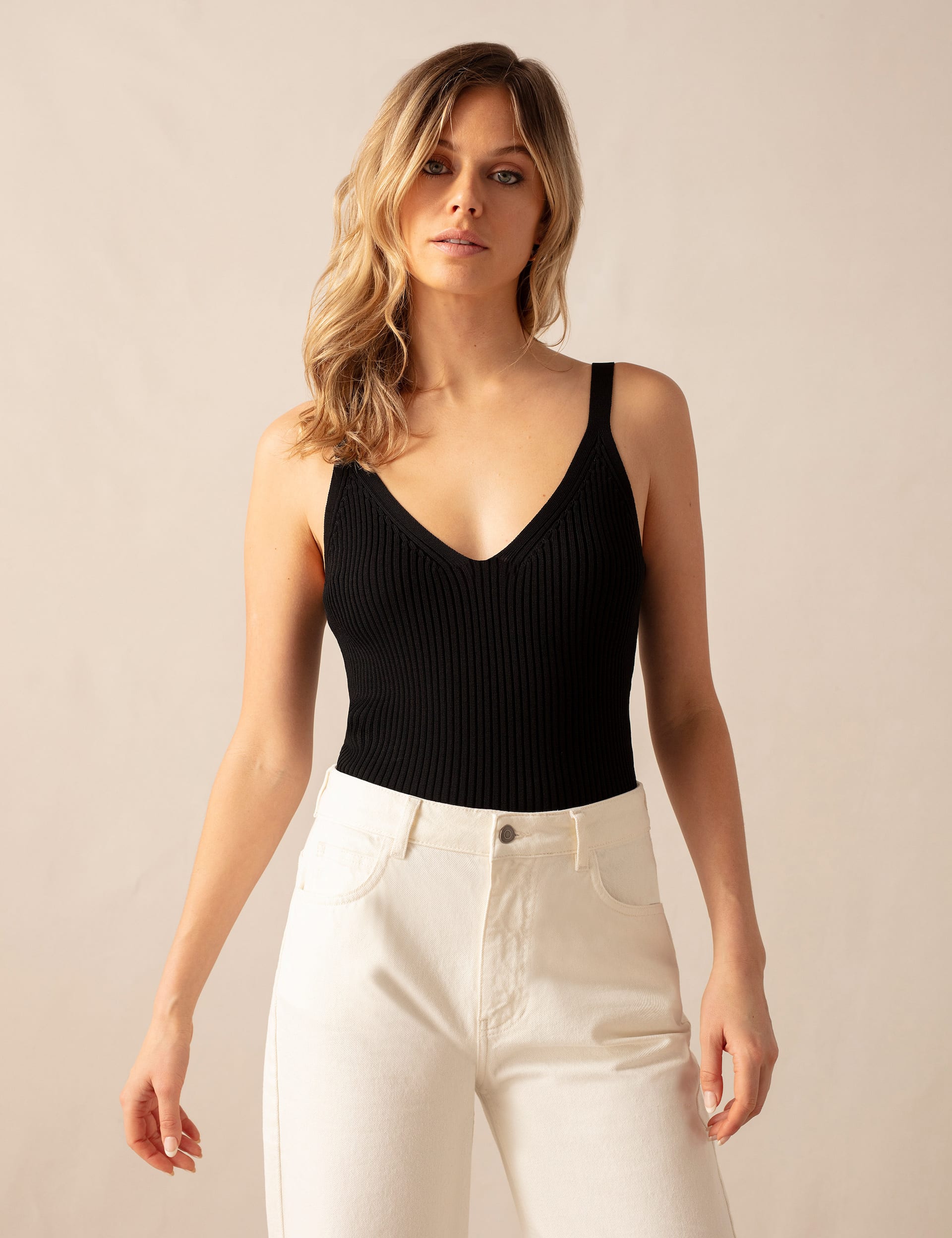 Ribbed V-Neck Knitted Vest | RO&ZO | M&S