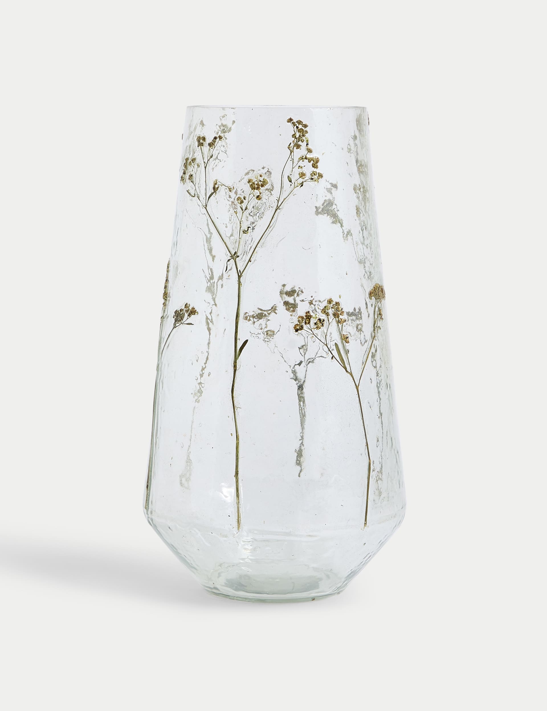 Pressed Flower Glass Vase | M&S Collection | M&S