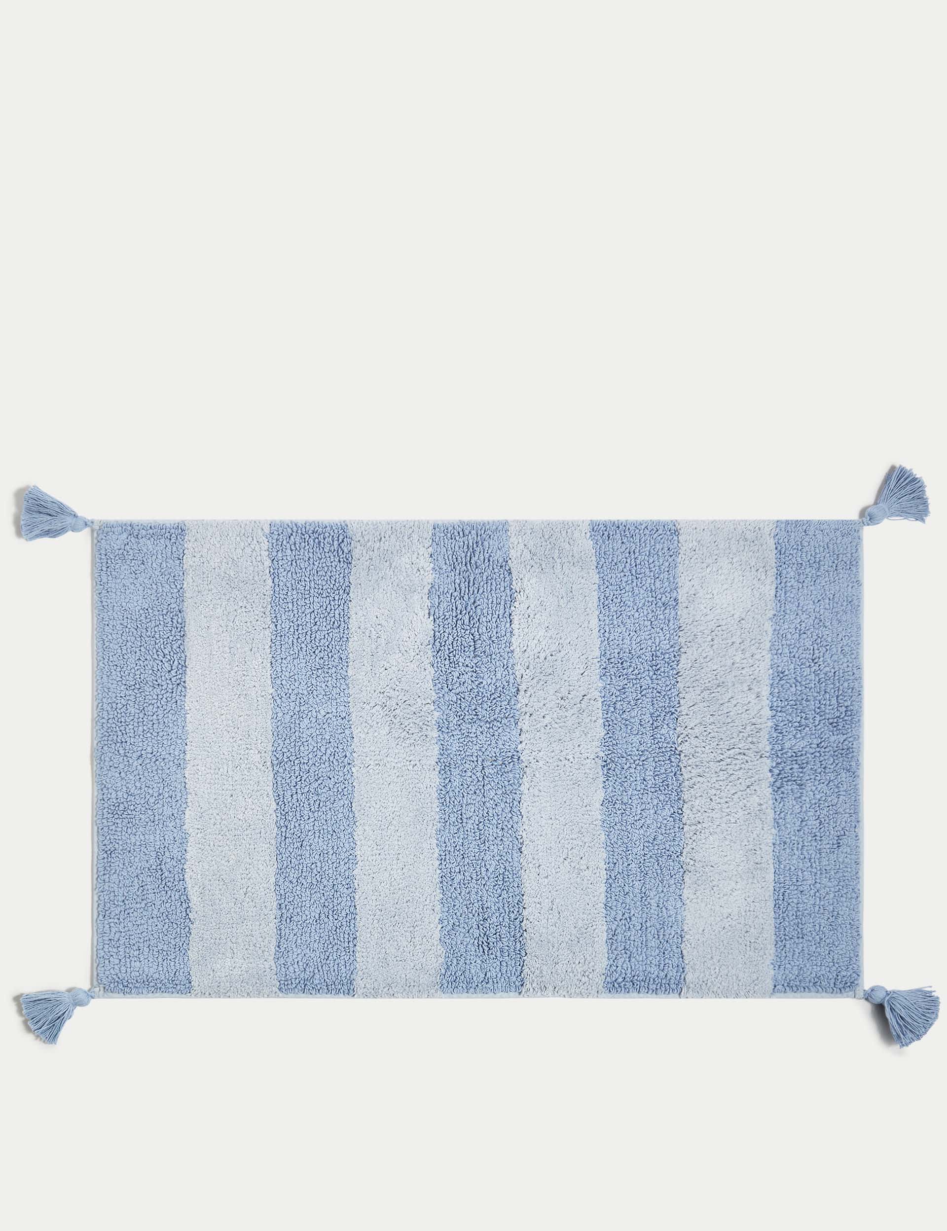 Pure Cotton Striped Bath Mat | M&S Collection | M&S