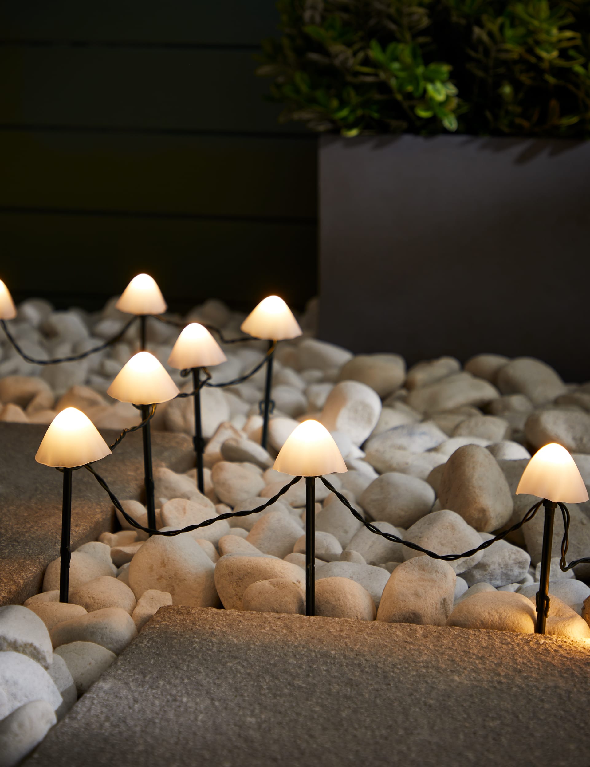 20 LED Mushroom Pathfinder Solar Lights | M&S Collection | M&S