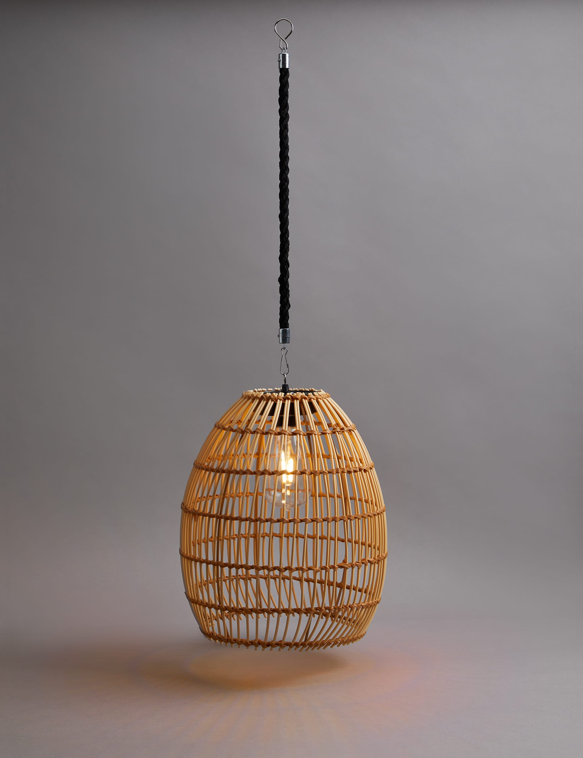 Outdoor Rattan Solar Pendant Light | M&S Collection | M&S