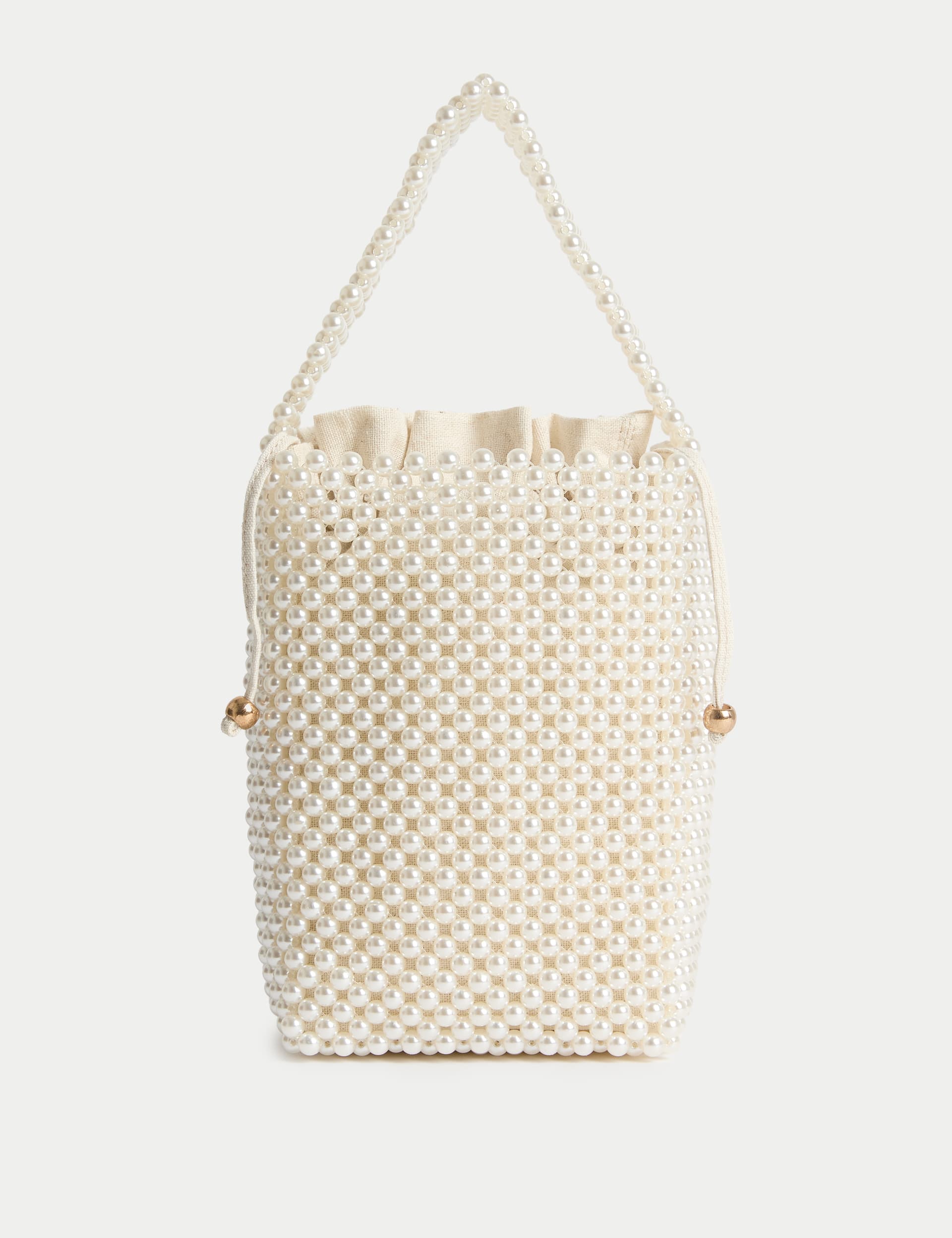 Beaded Drawstring Grab Bag | M&S Collection | M&S