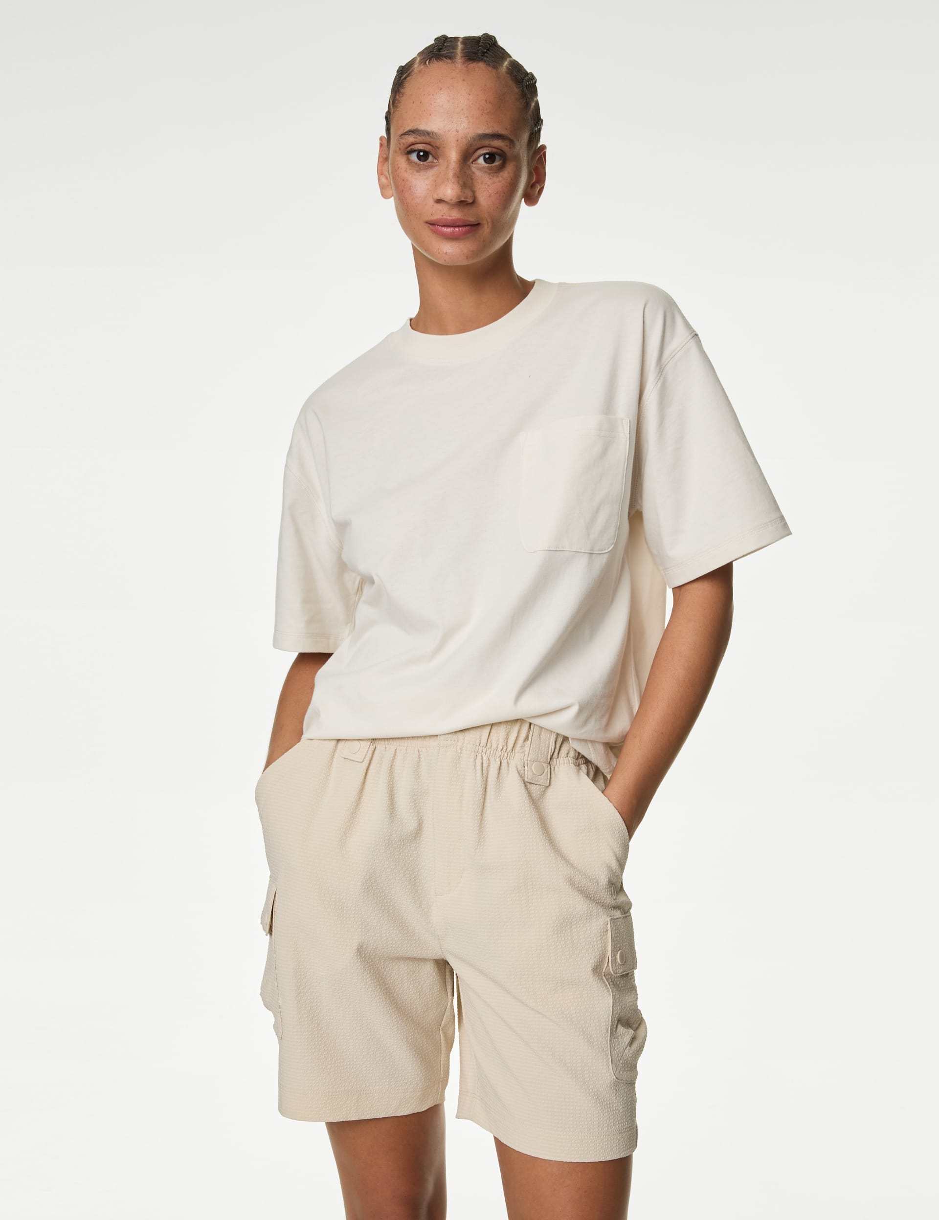 Pure Cotton Crew Neck Boxy T-Shirt | Goodmove | M&S