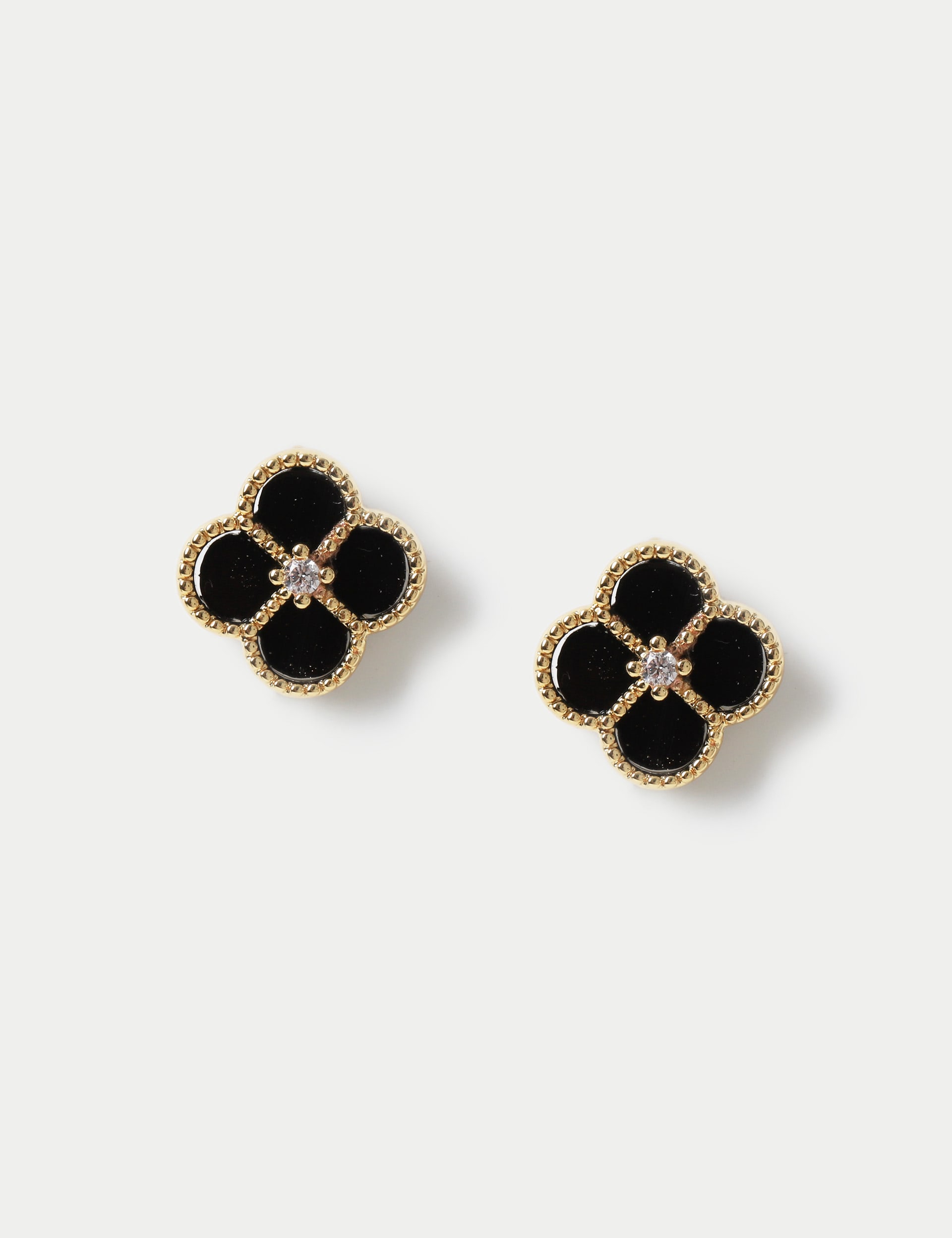 Black Flower Ditsy Stud | Autograph | M&S