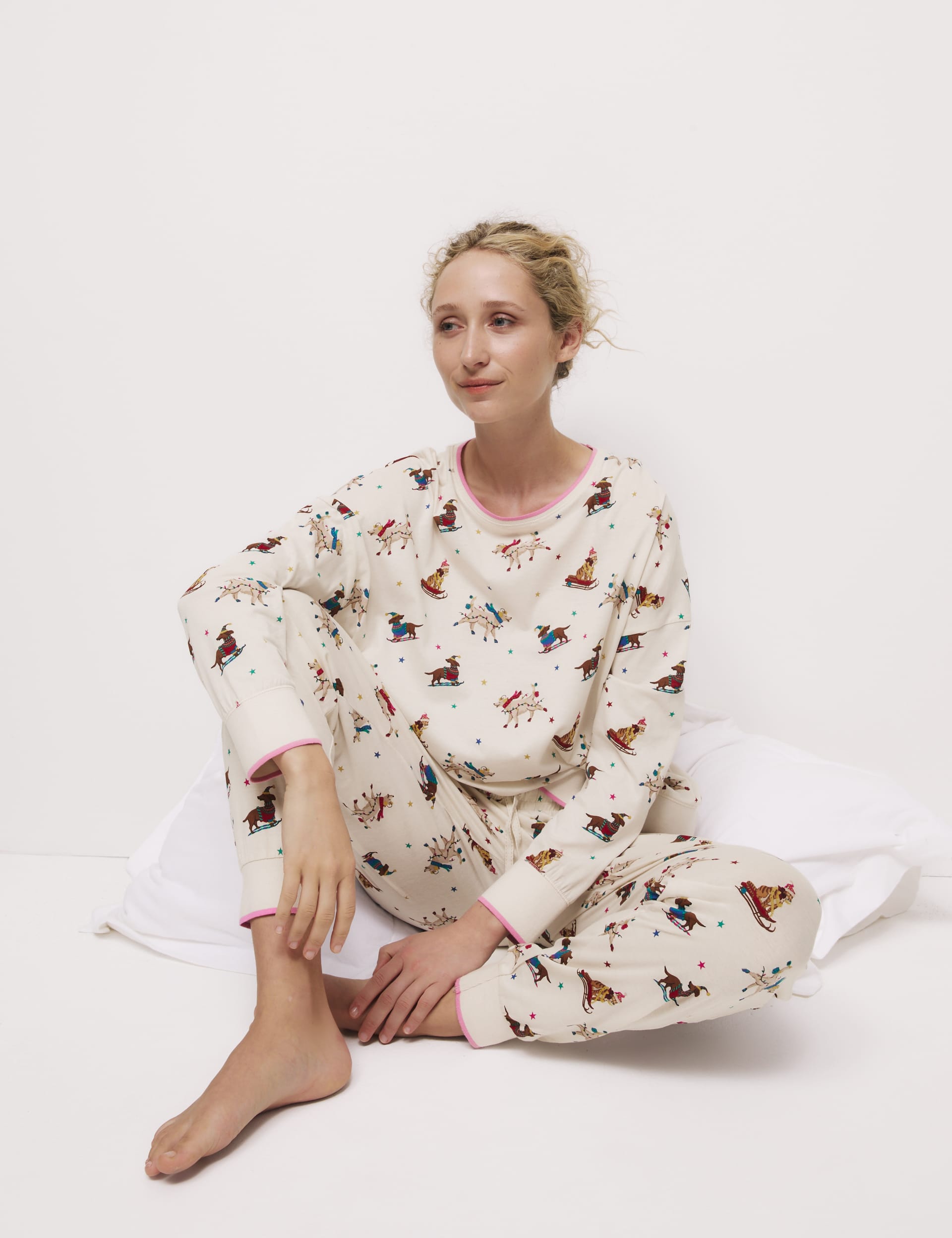Pure Cotton Printed Pyjama Set | M&S Collection | M&S