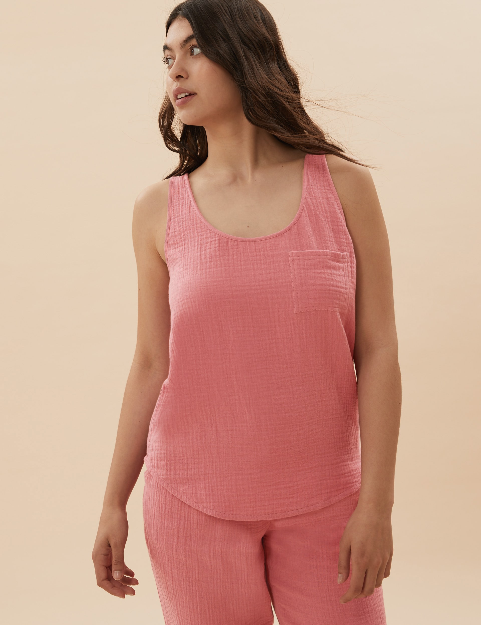 Muslin Lounge Vest | M&S Collection | M&S