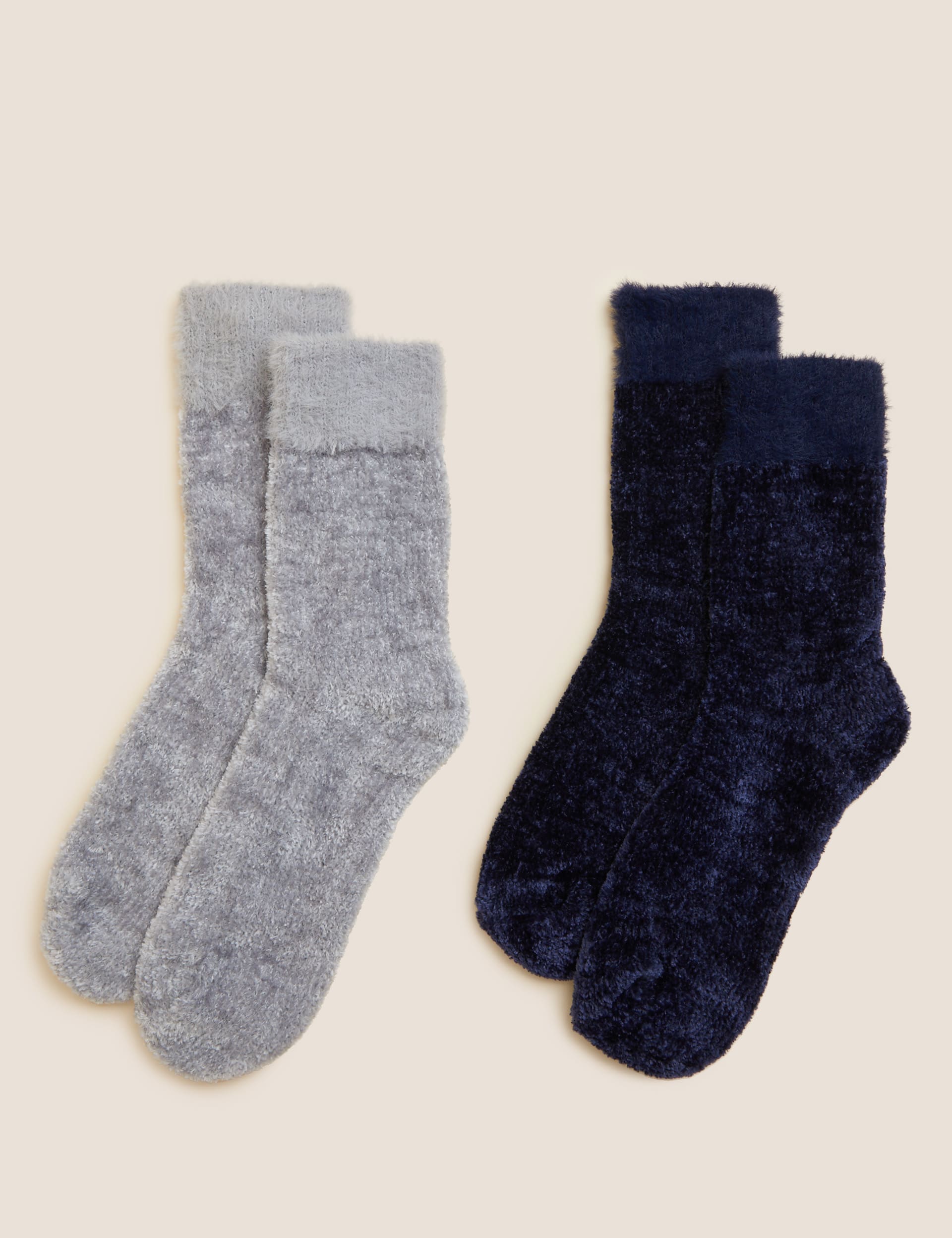 2pk Recycled Thermal Velvet Cosy Socks | M&S Collection | M&S