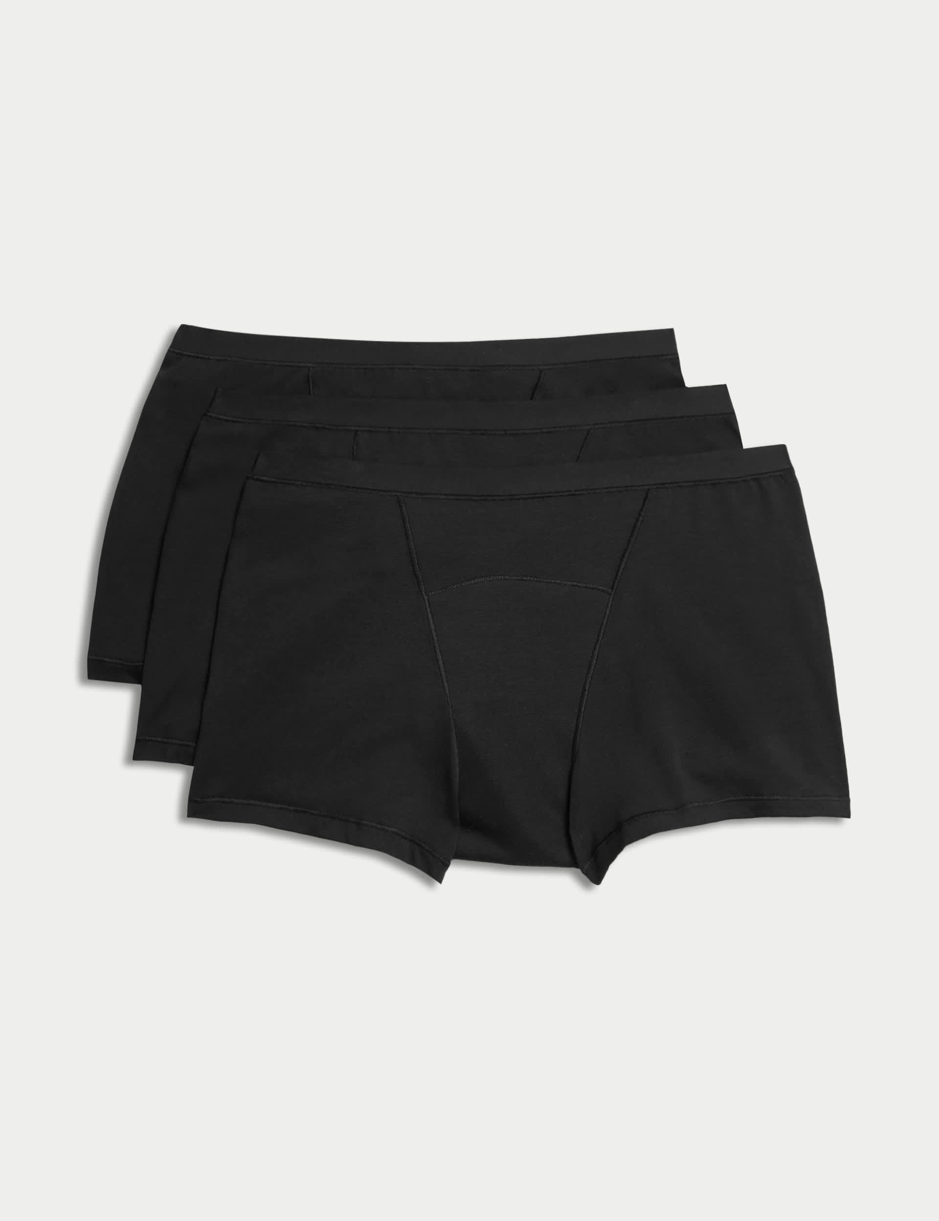 3pk Heavy Absorbency First Period Boy Shorts | M&S Collection | M&S