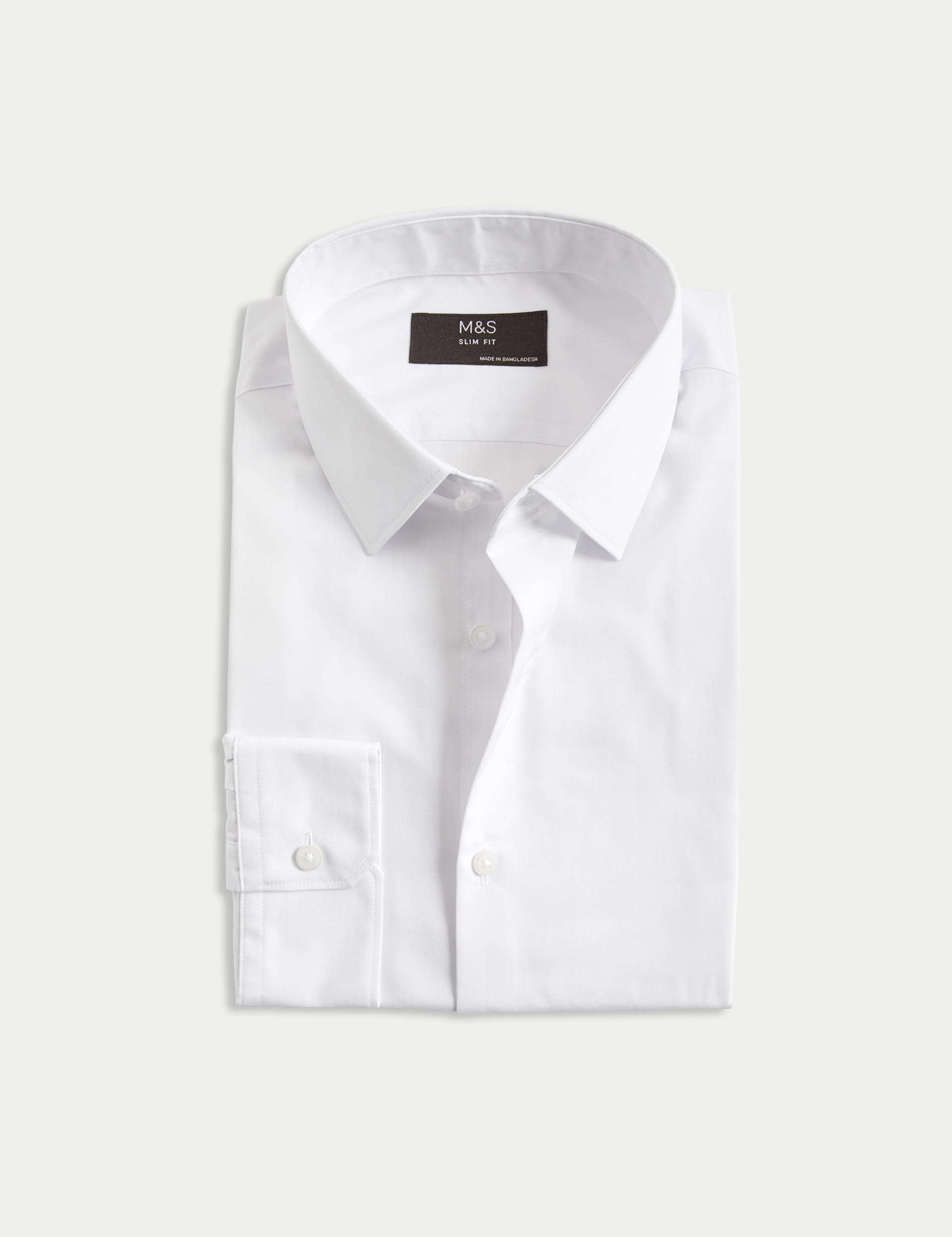 Slim Fit Easy Iron Cotton Rich Shirts | M&S Collection | M&S