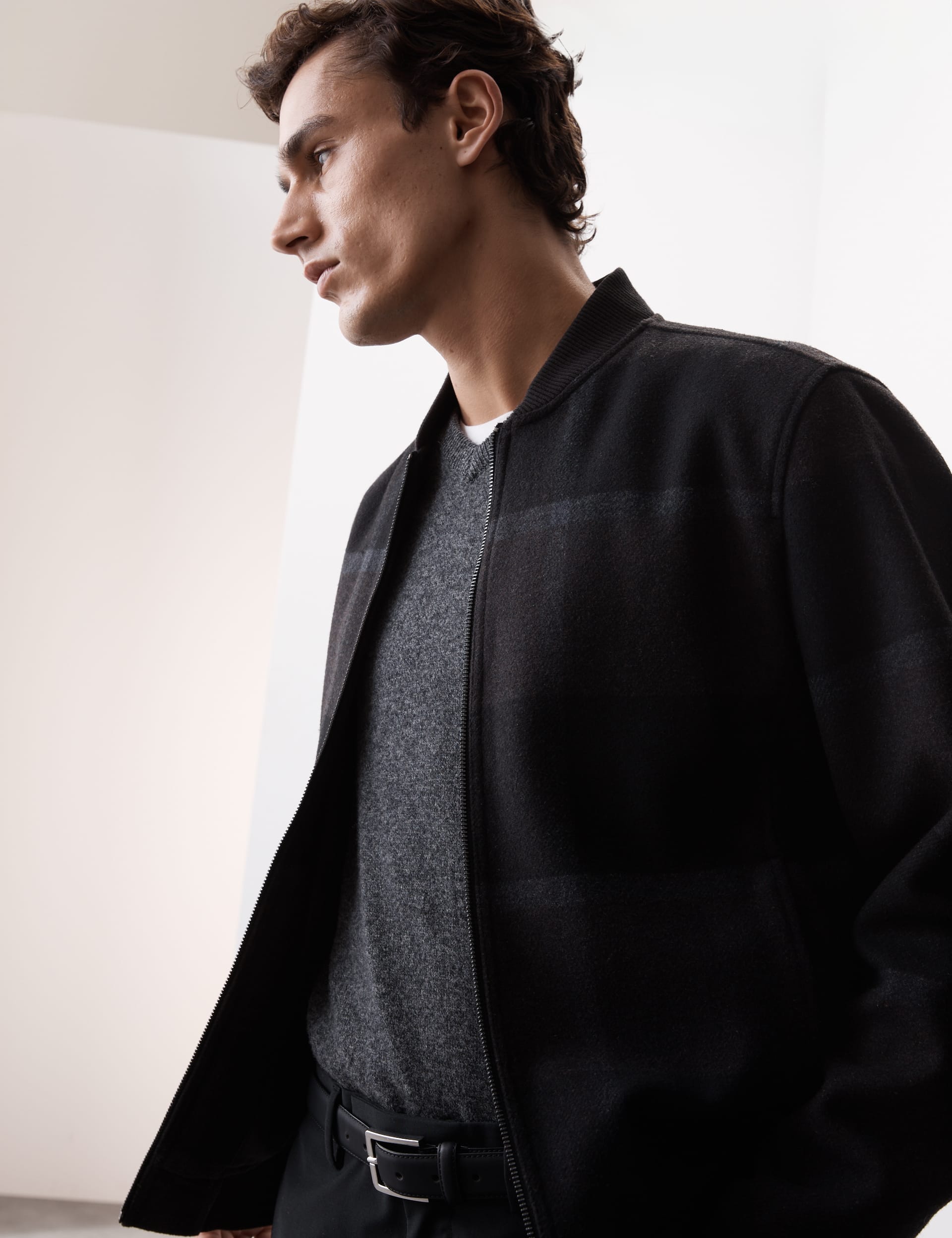 Bomber Jacket with Wool | Autograph | M&S