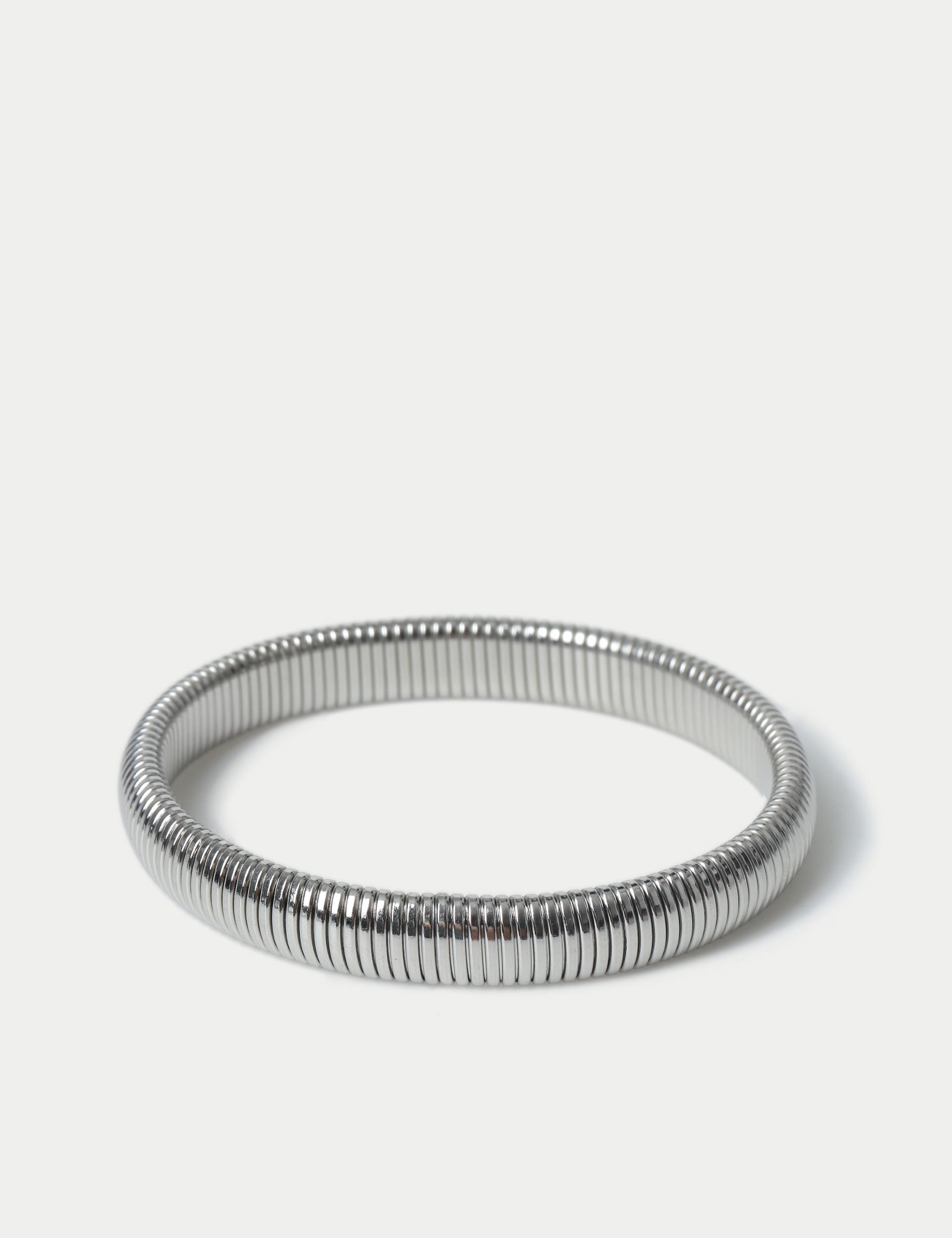Waterproof Stainless Steel Silver Tone Stretch Bracelet | M&S ...