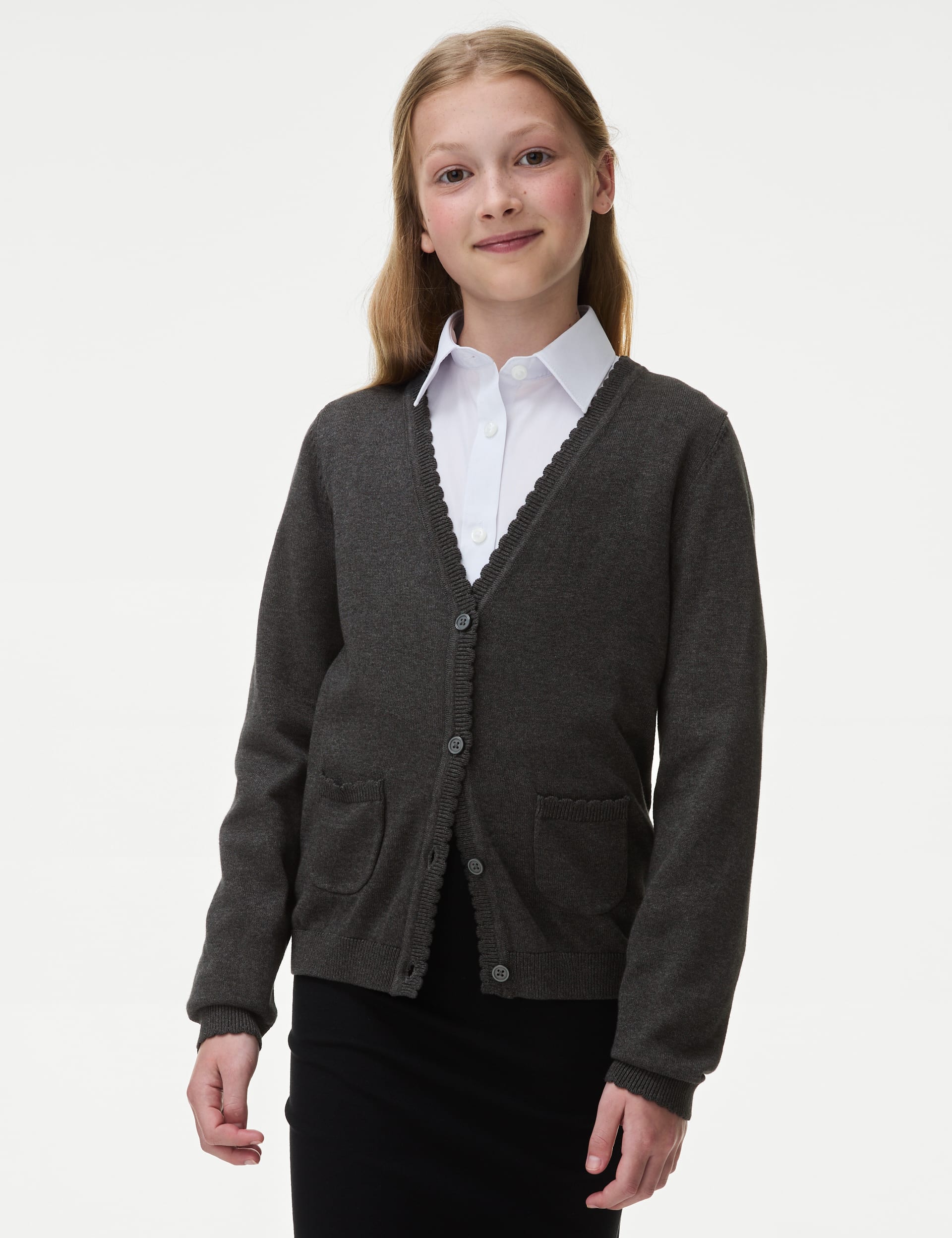 Girls' Pure Cotton School Cardigan (2-18 Yrs) | M&S Collection | M&S