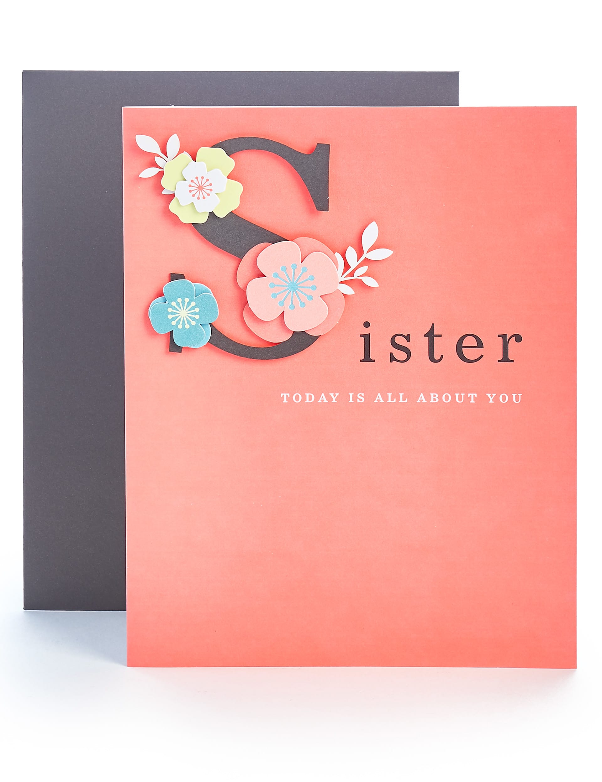 Sister Contemporary Floral Birthday Card | M&S