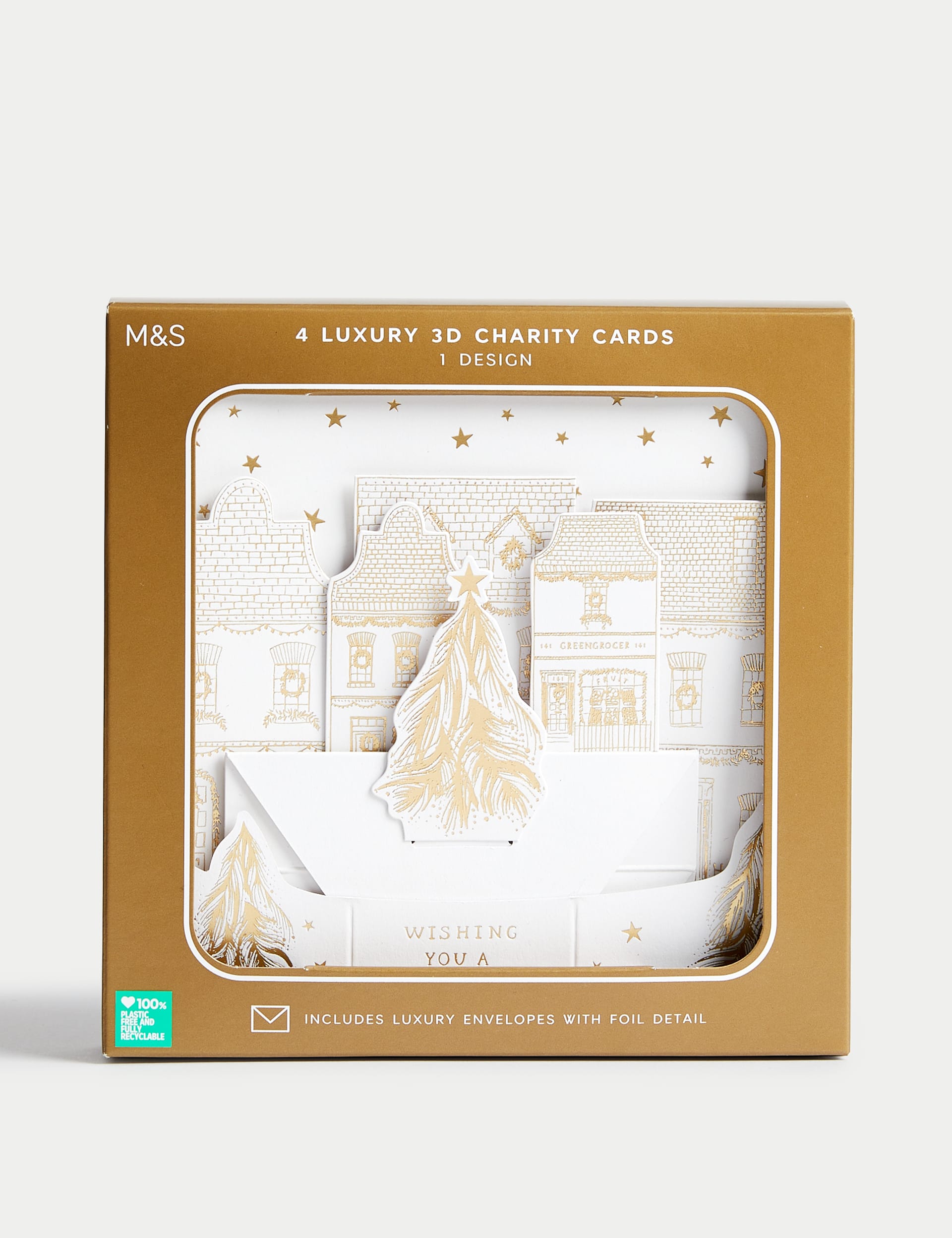 Luxury Charity Christmas Cards - 3D Town Design | M&S