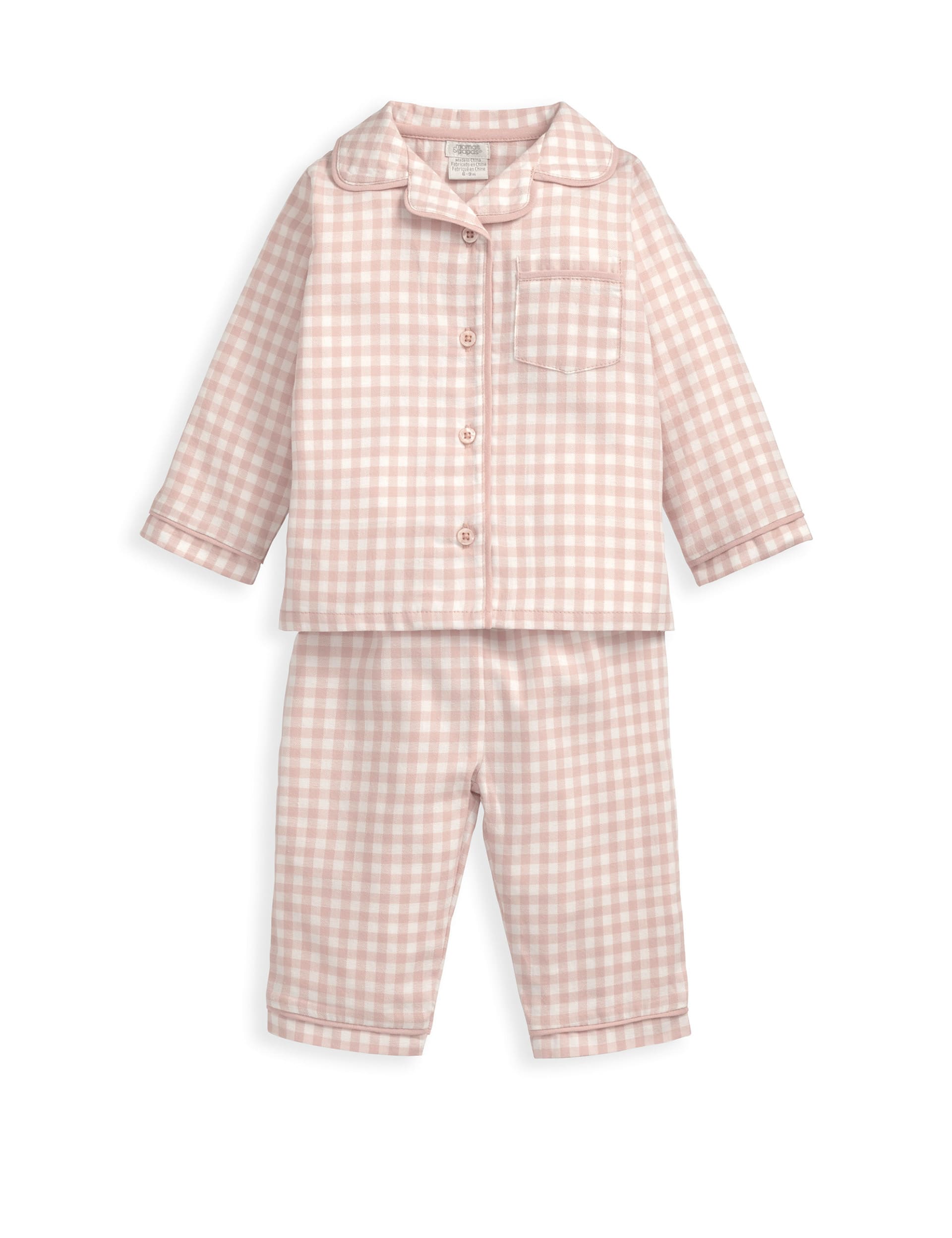 Pink Check Woven Pyjamas (6 Mths-3 yrs) | Mamas & Papas | M&S