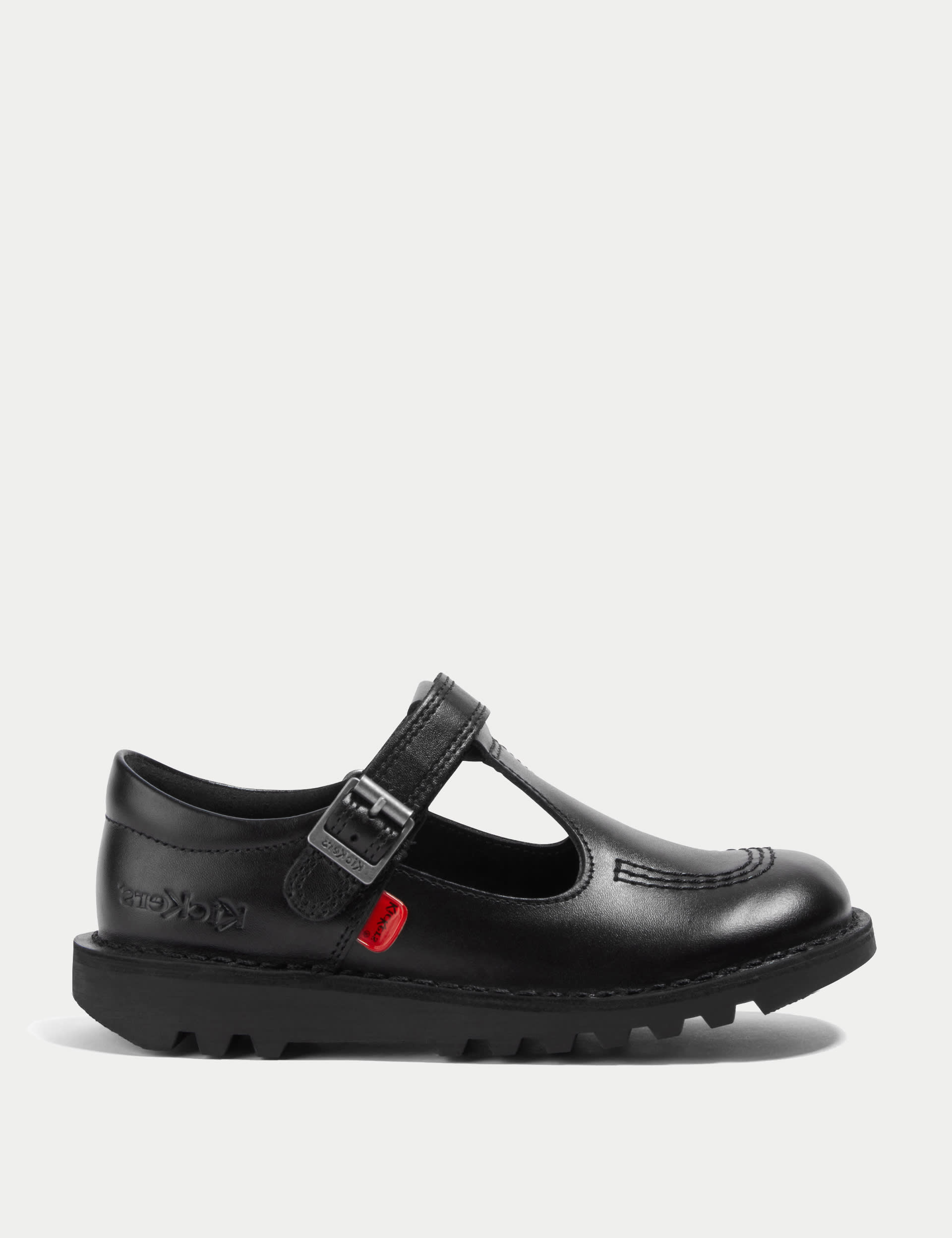 Kids' Leather Riptape T-Bar School Shoes (12½ Small - 2½ Large ...