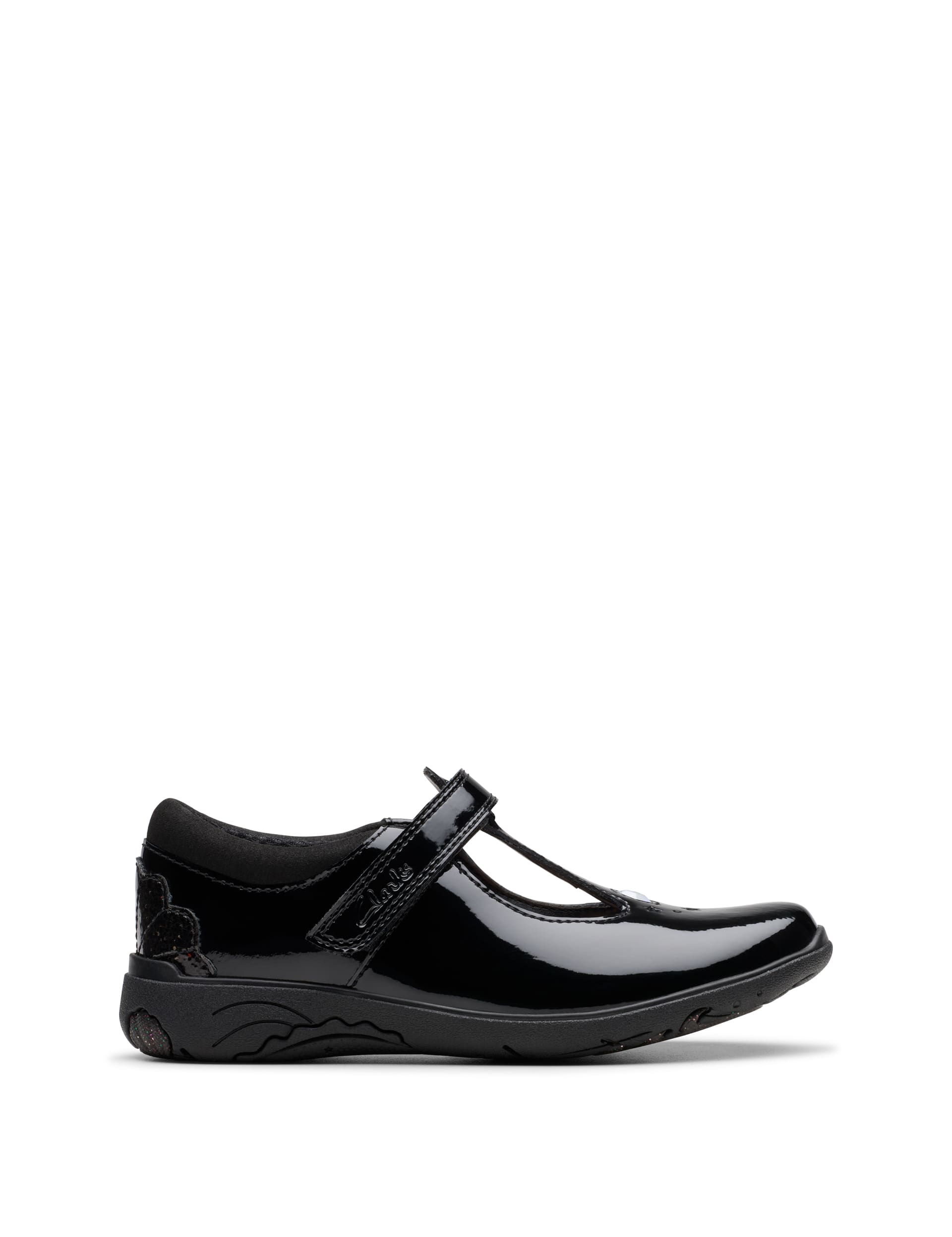 Kids' Leather Riptape T Bar Shoes (7 Small - 2½ Large) | Clarks | M&S