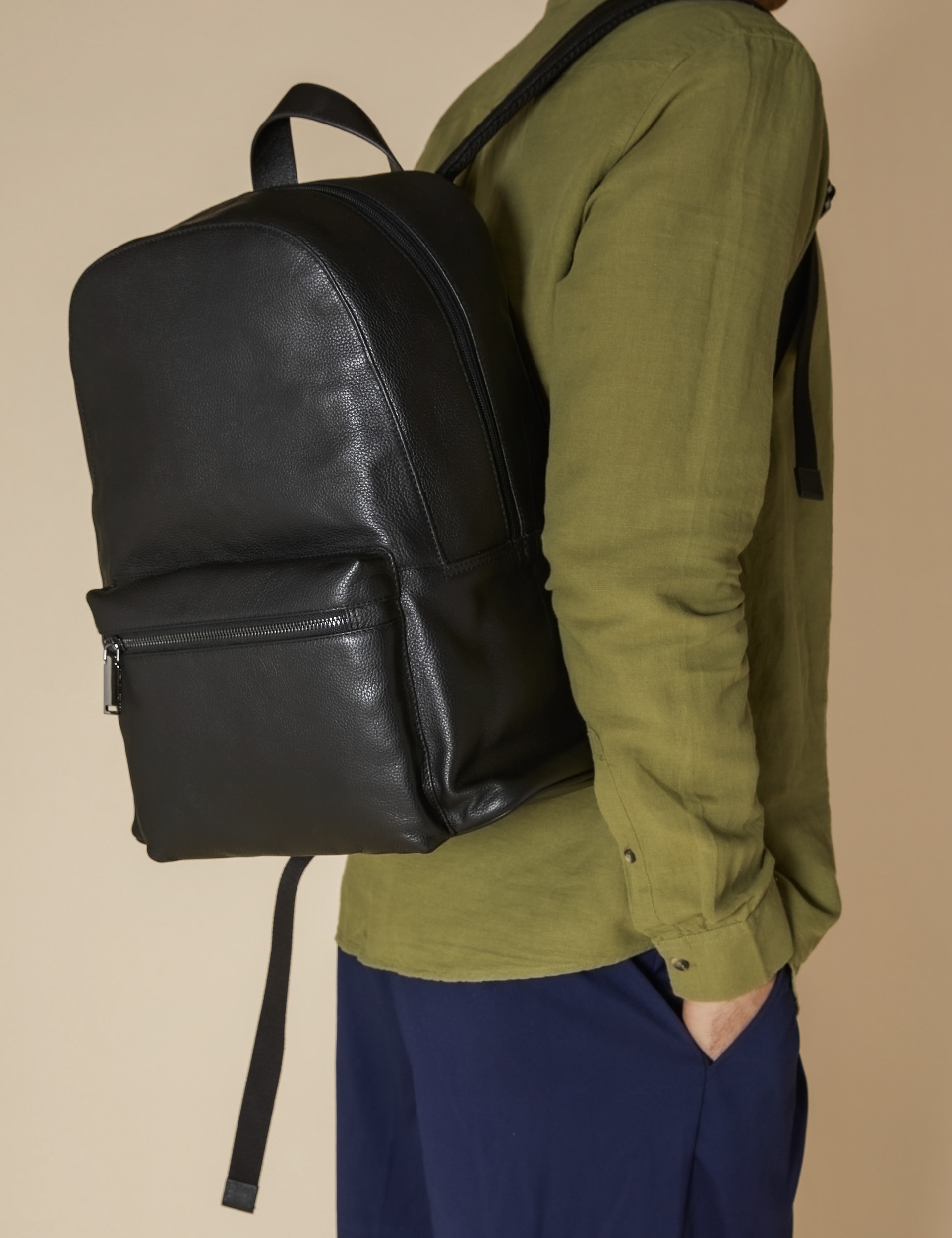 Leather Pebble Grain Backpack | Jones Bootmaker | M&S