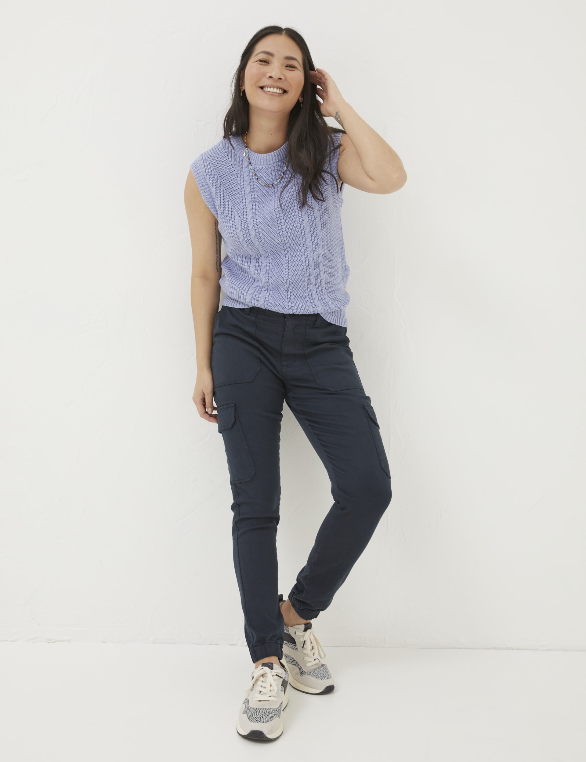Cotton Rich Cargo Cuffed Trousers | FatFace | M&S