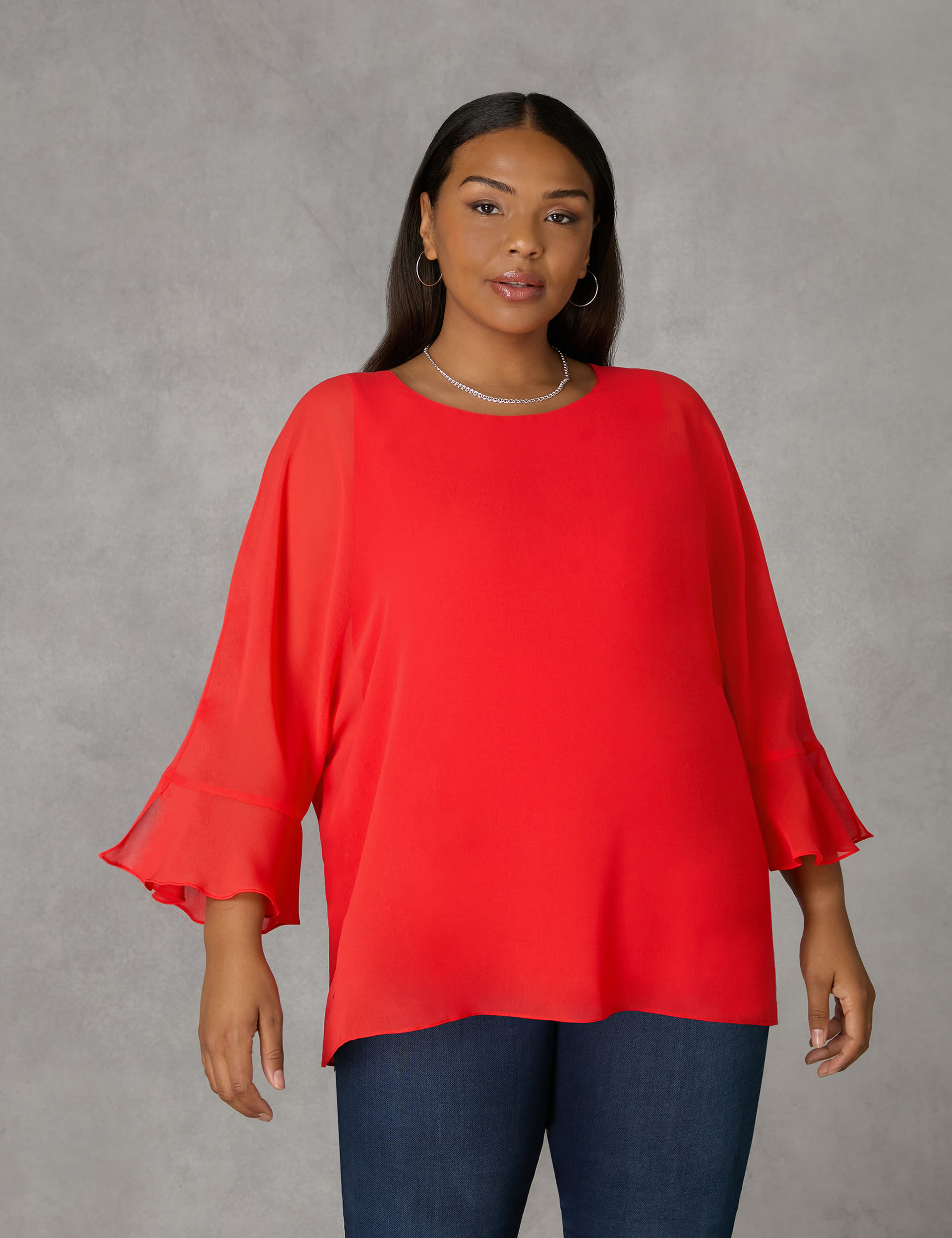 Chiffon Relaxed Top | Live Unlimited London | M&S