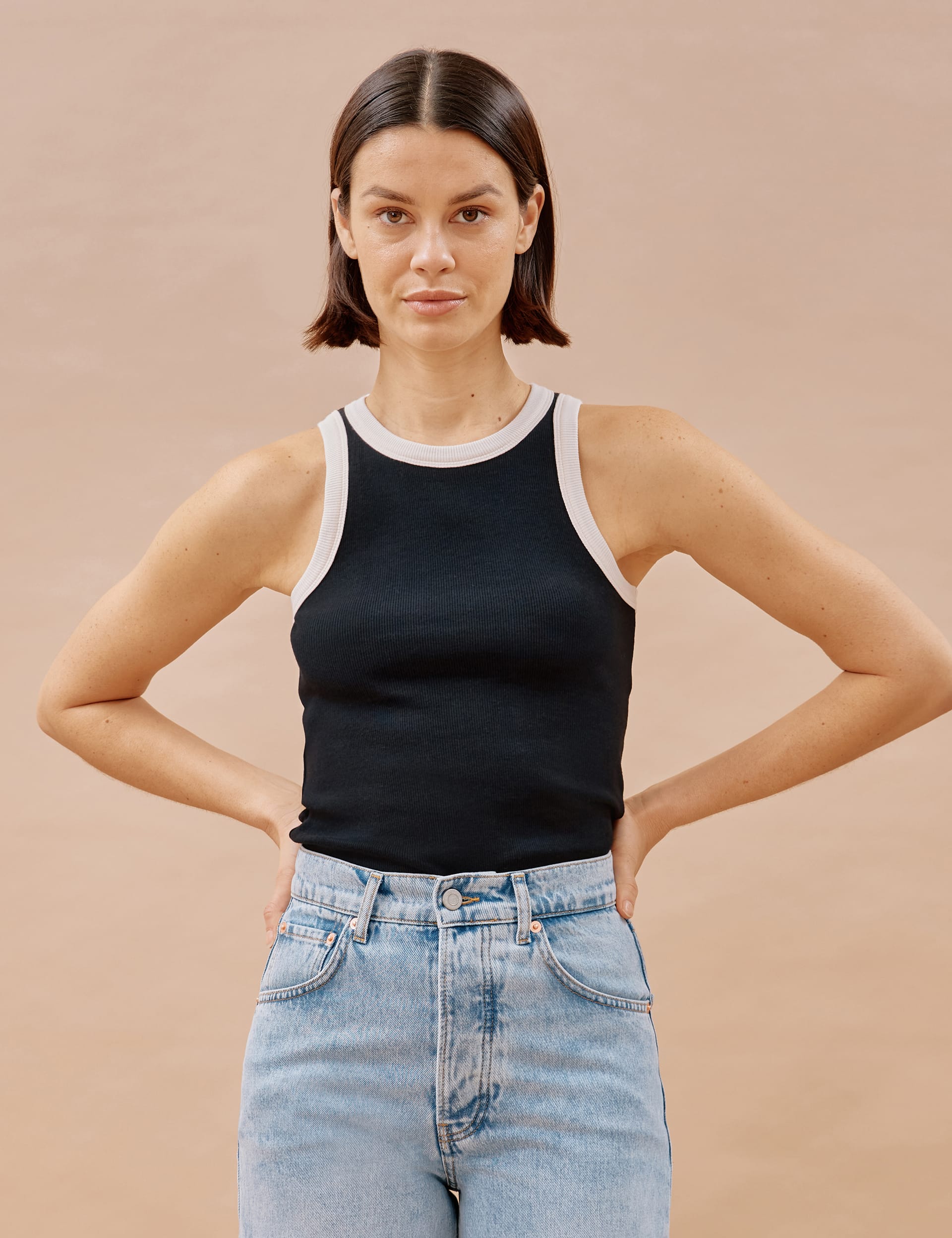 Pure Cotton Ribbed Vest | Albaray | M&S