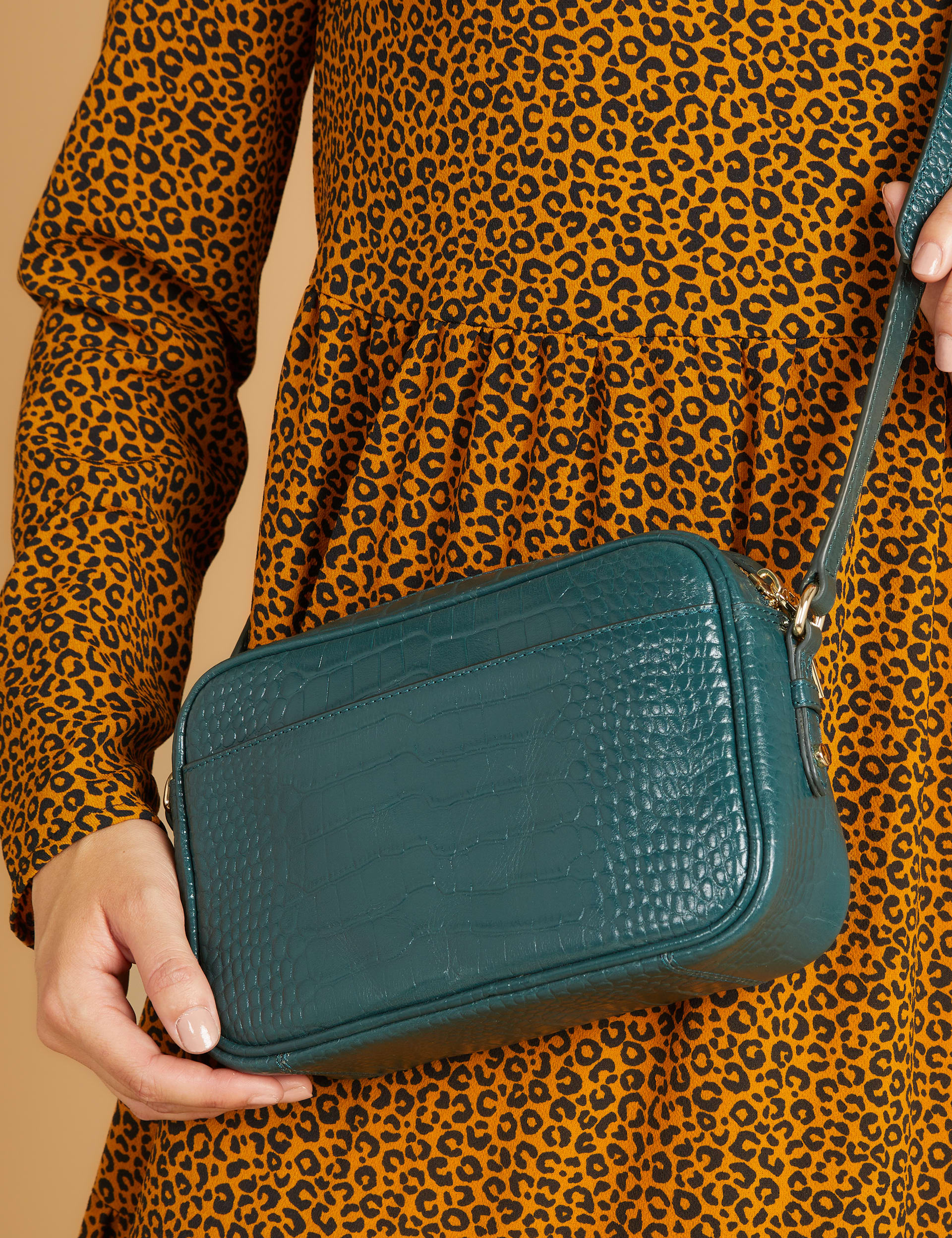 Leather Croc Effect Cross Body Bag | Jones Bootmaker | M&S