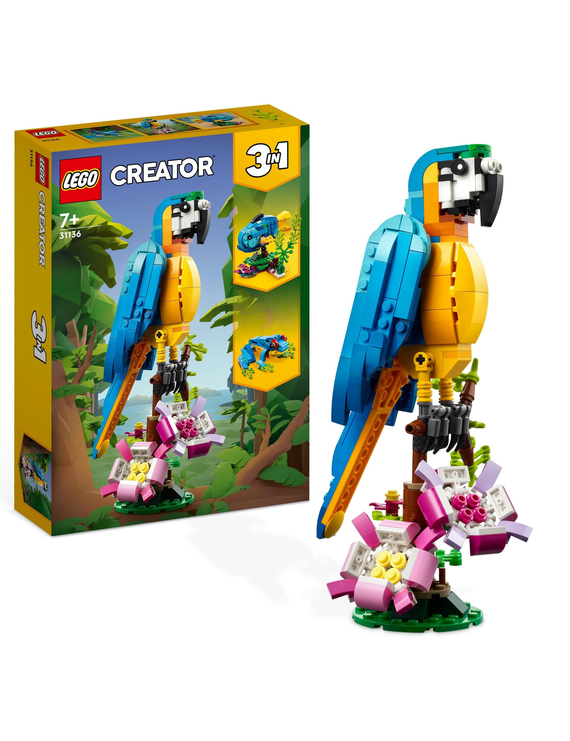 LEGO Creator 3 in 1 Exotic Parrot Toy Set (7+ Yrs) | Lego | M&S