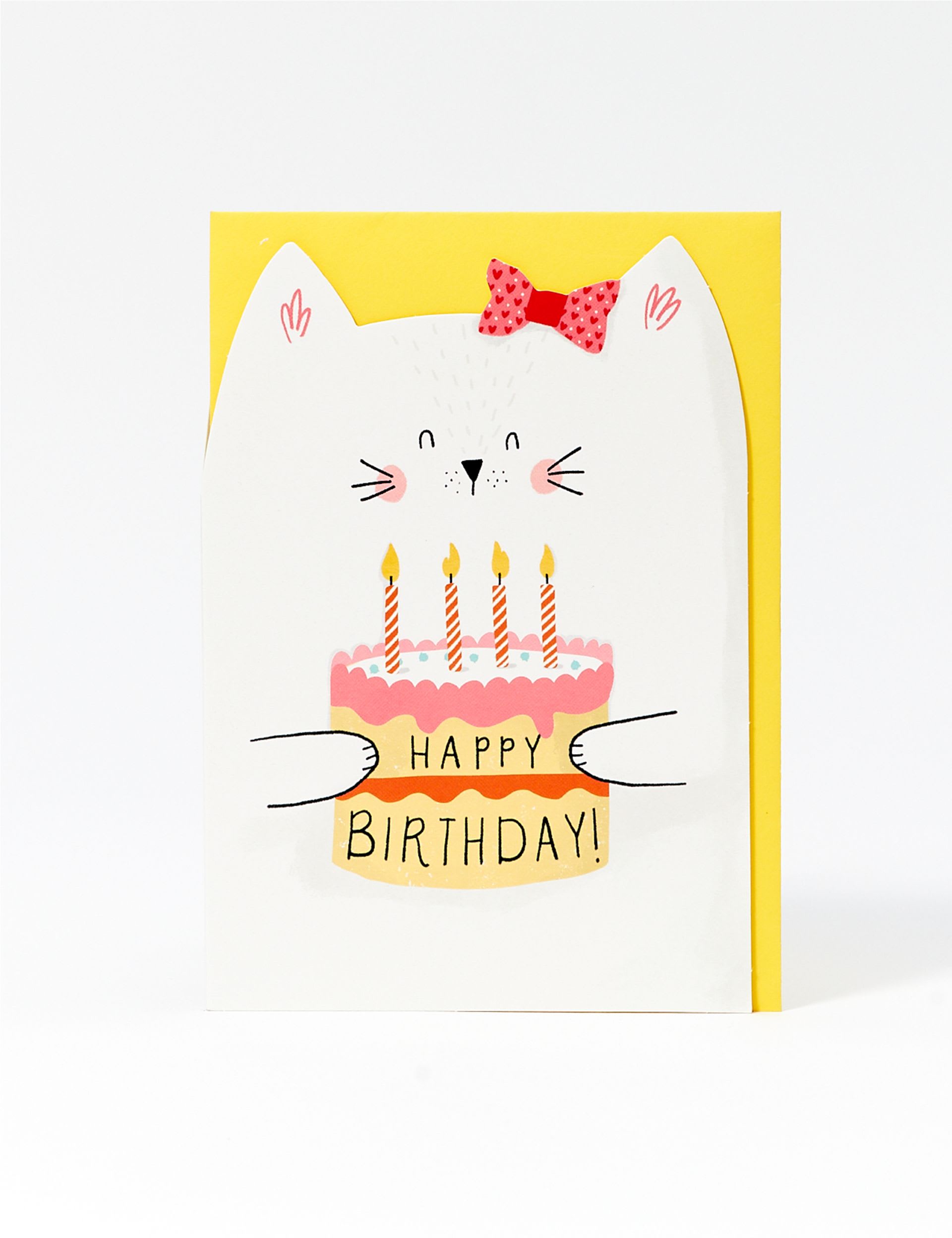 Cat Cut Out Birthday Card | M&S