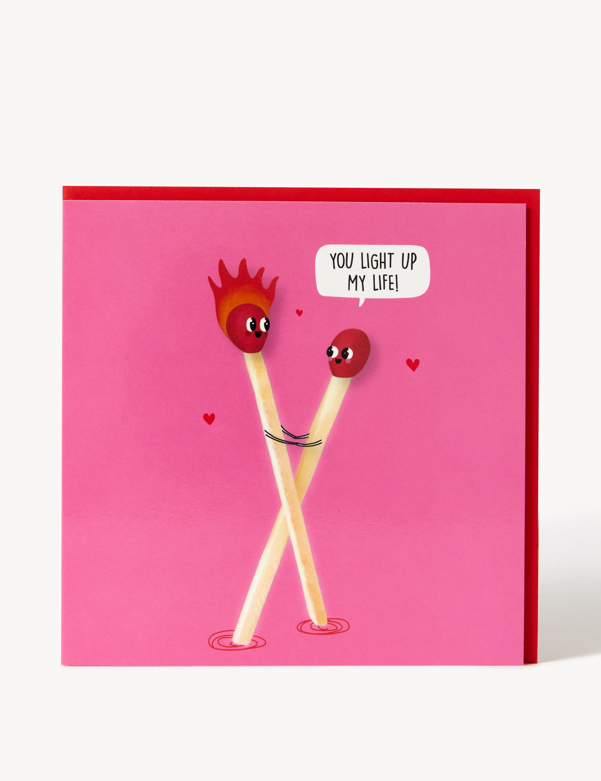 Light Up Matchstick Valentine's Card | M&S