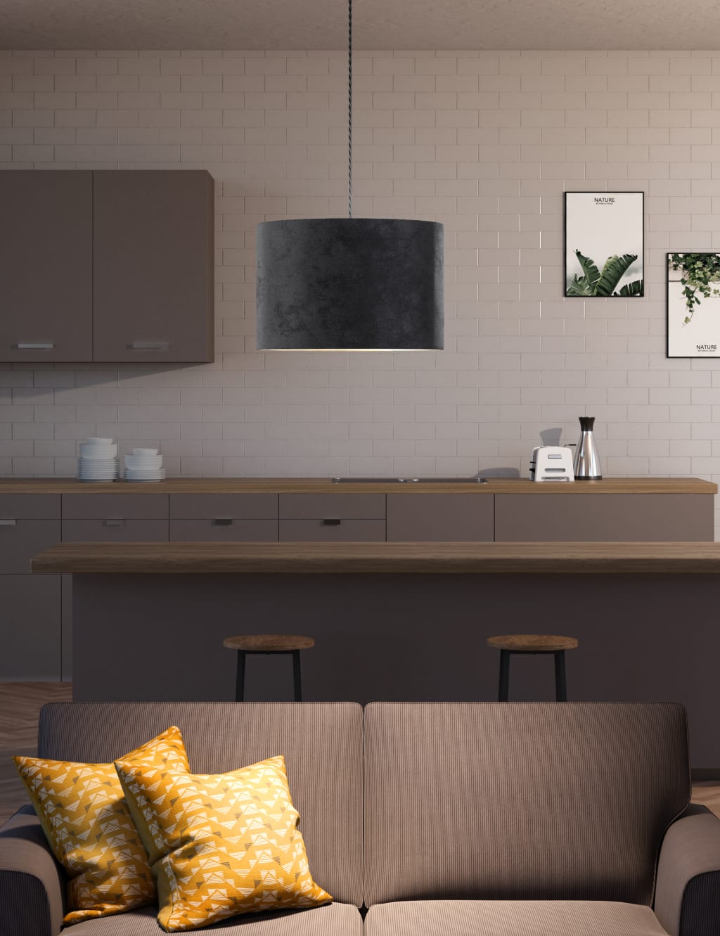 Velvet Lamp Shade | M&S Collection | M&S