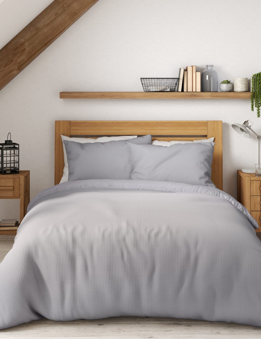 Pure Cotton Waffle Bedding Set | M&S Collection | M&S