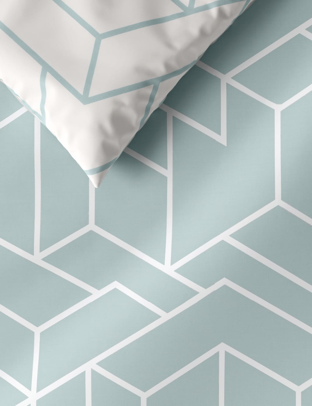Cotton Blend Geometric Bedding Set | M&S Collection | M&S