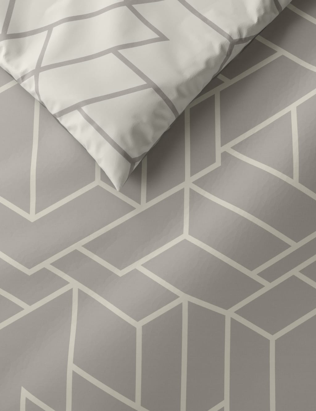 Cotton Blend Geometric Bedding Set | M&S Collection | M&S
