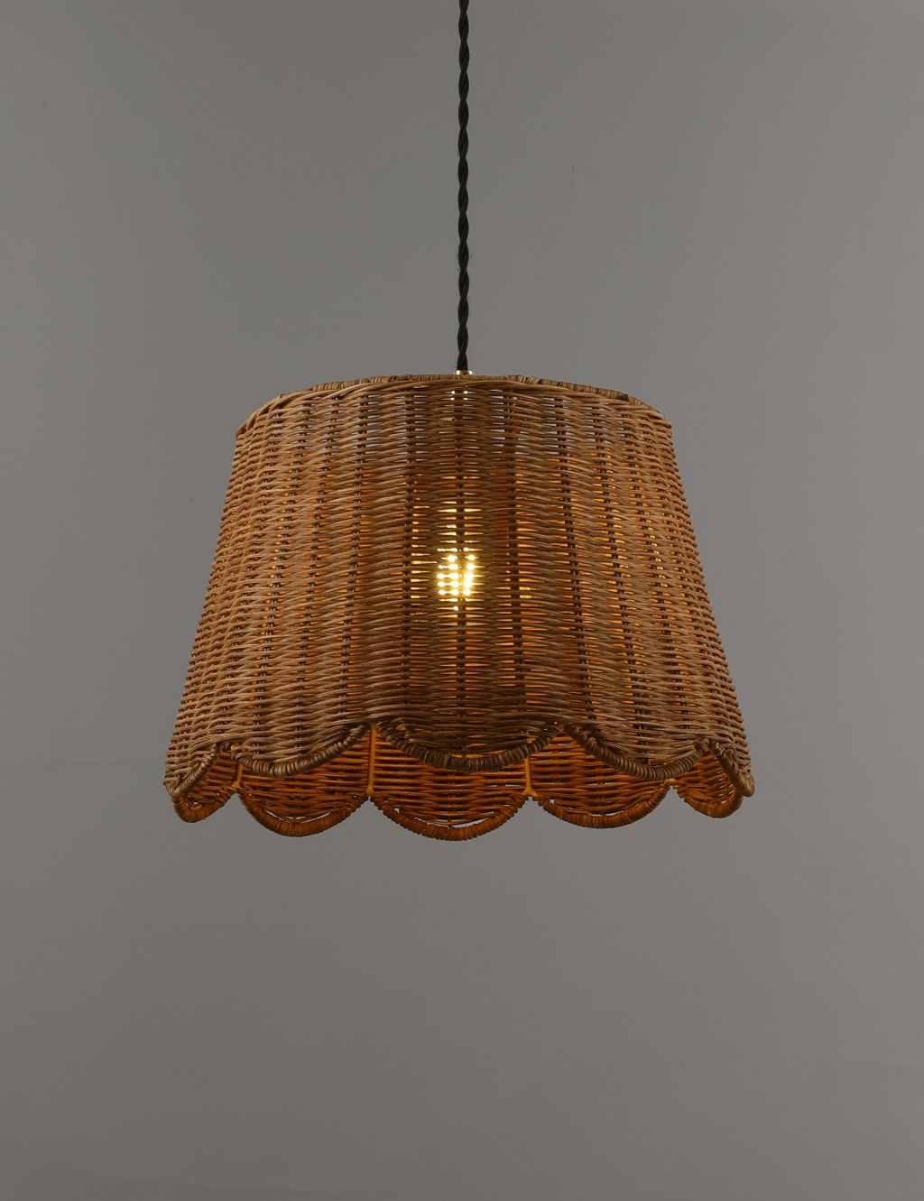 Wicker Scallop Lamp Shade | M&S Collection | M&S