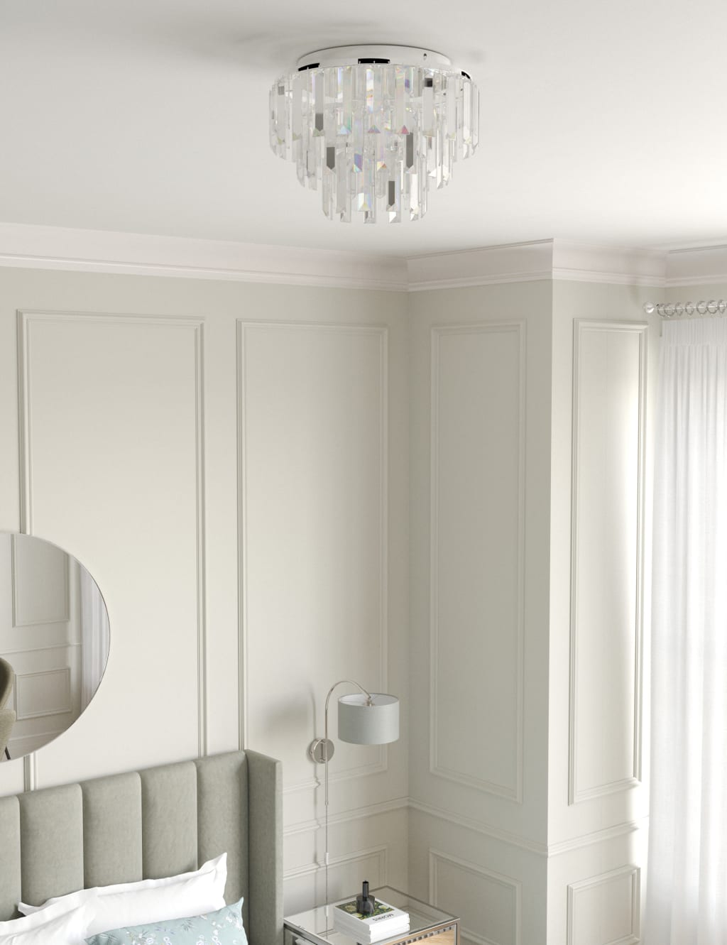 Crystal Flush Ceiling Light | M&S Collection | M&S